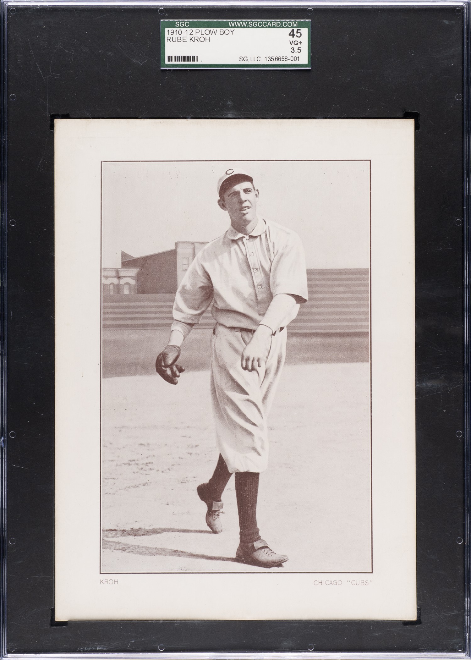 1910-1912 Plow Boy Tobacco Rube Kroh SGC VG+ 45 - Ad Back | REA Archive