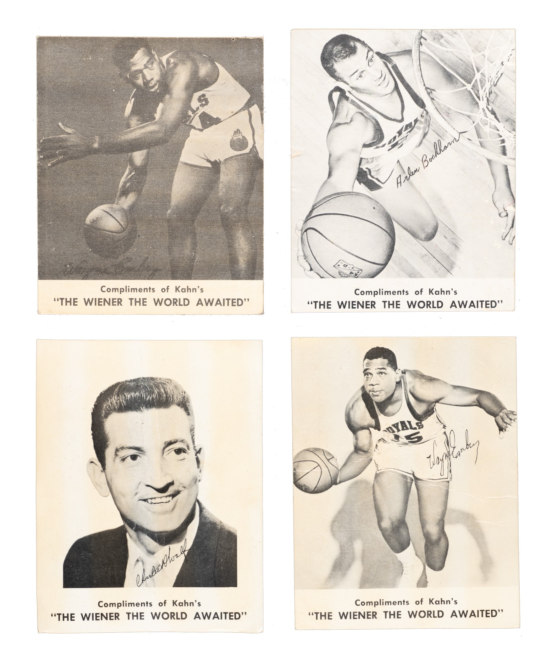 1959 to 1963 Kahn's Wieners Basketball Collection (4) Including Wayne ...