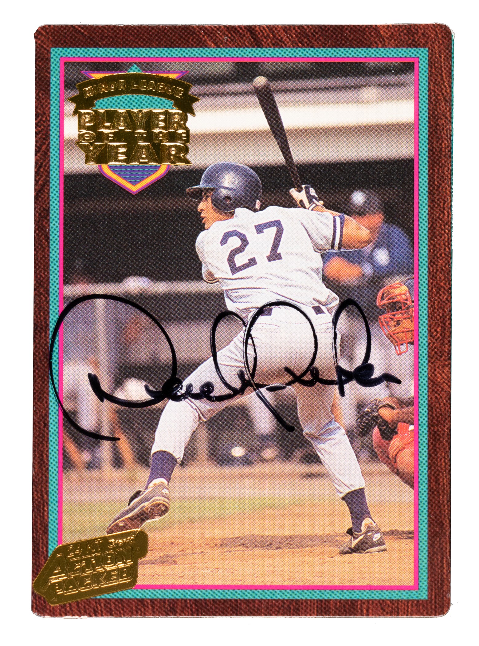 1995 Action Packed 24 KT Gold Derek Jeter Autograph | REA Archive
