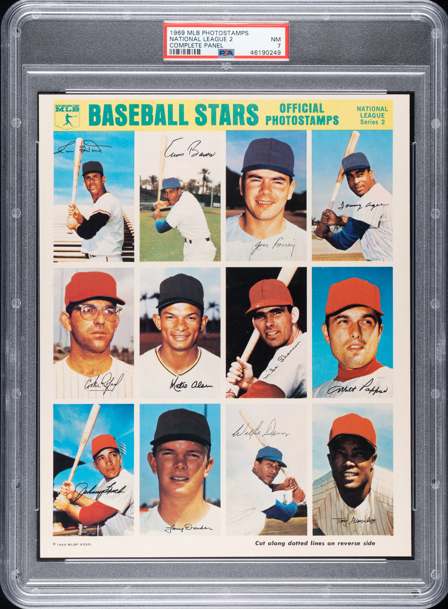 1969 MLB Photostamps Complete Uncut National League Panel with Ernie ...