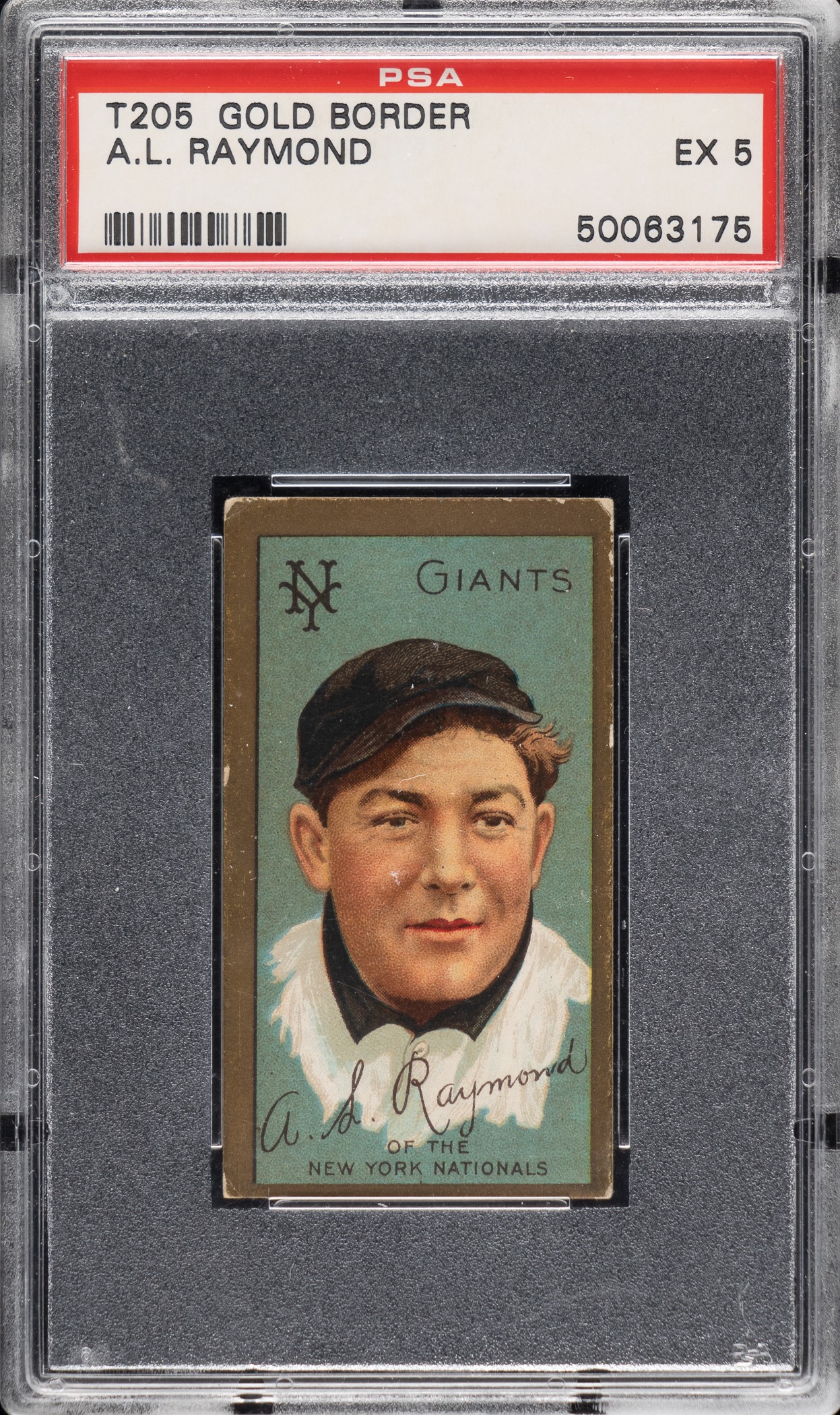 1911 T205 Gold Border Bugs Raymond PSA EX 5 | REA Archive