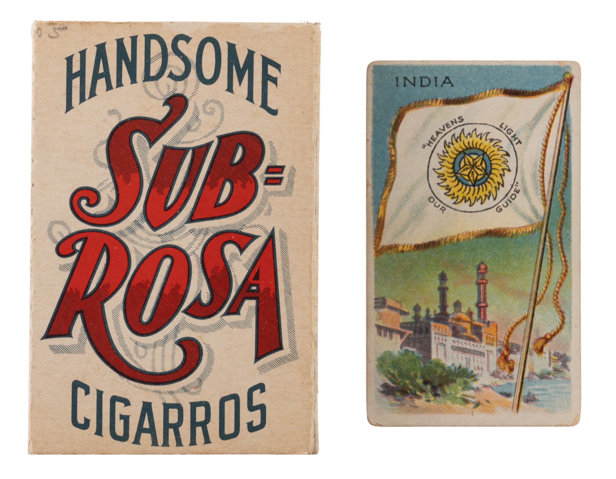 Circa 1910 Sub-Rosa Cigarros Empty Pack Outer Shell Plus 1910 T59 Sub ...