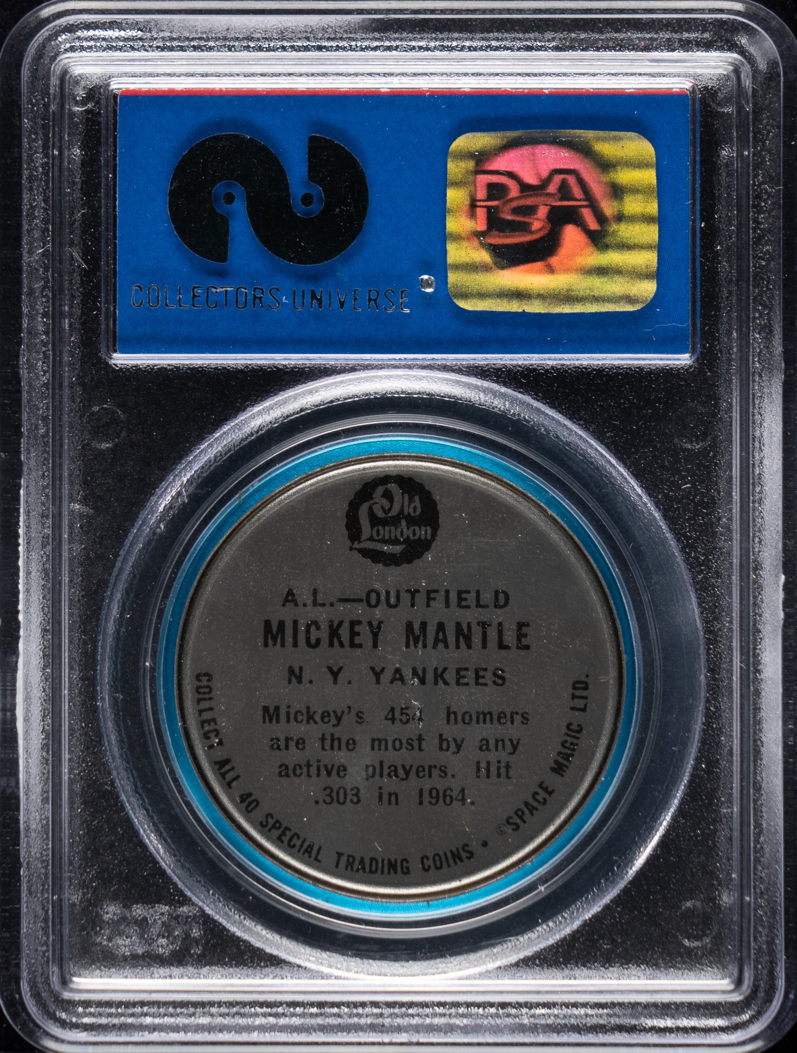 1965 Old London Coins Mickey Mantle PSA MINT 9 - Highest Graded! | REA ...