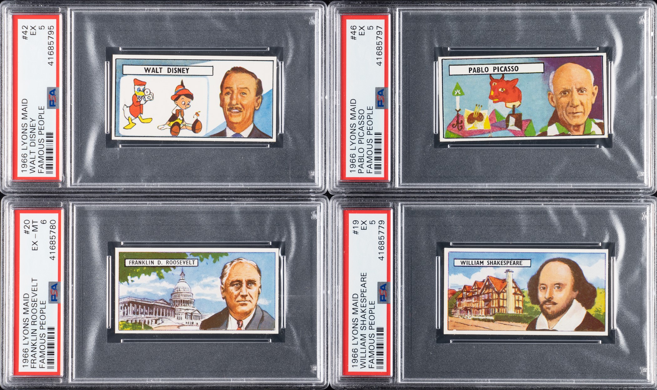 1966 Lyons Maid "Famous People" PSA-Graded Partial Set (24/48) | REA ...