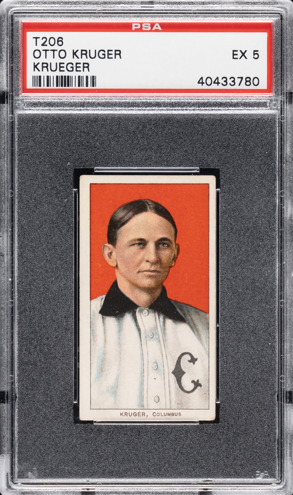 1909-1911 T206 White Border Otto Kruger PSA EX 5 - Old Mill Back | REA ...