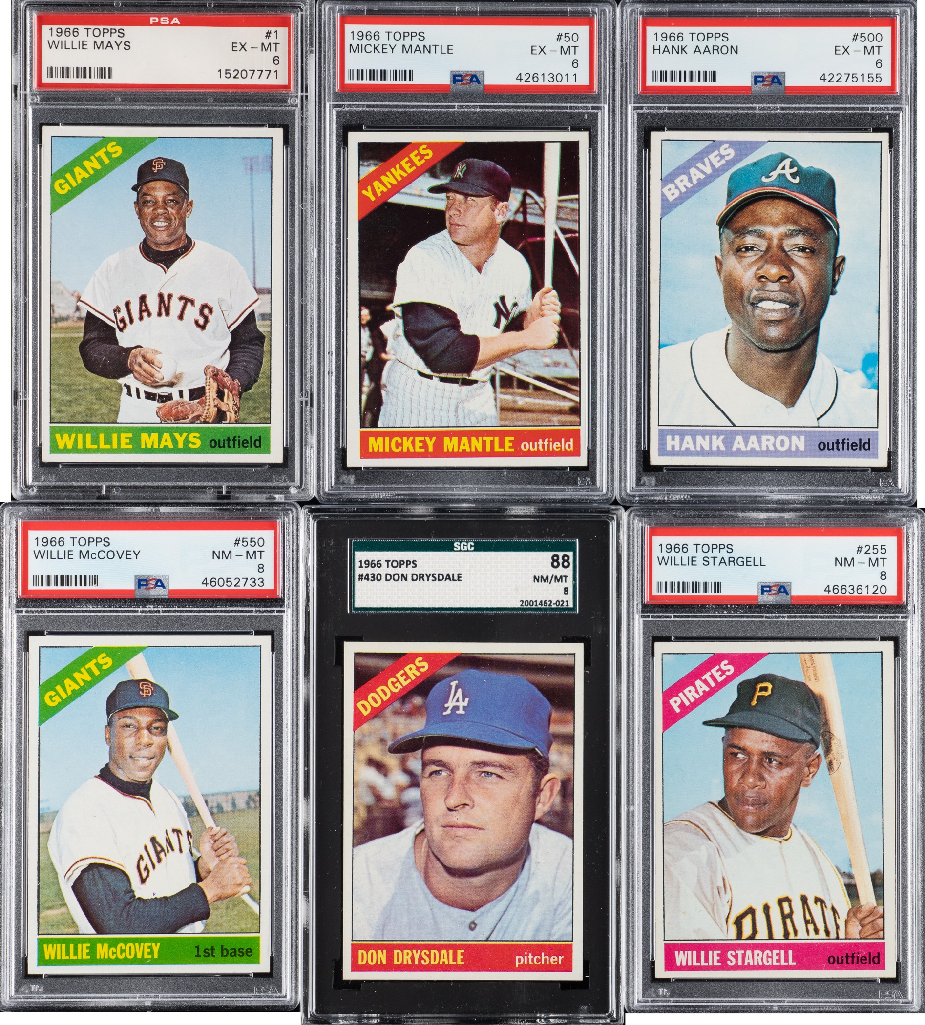 1966 Topps Complete Set (598) Including 121 PSA- and SGC-Graded Cards ...
