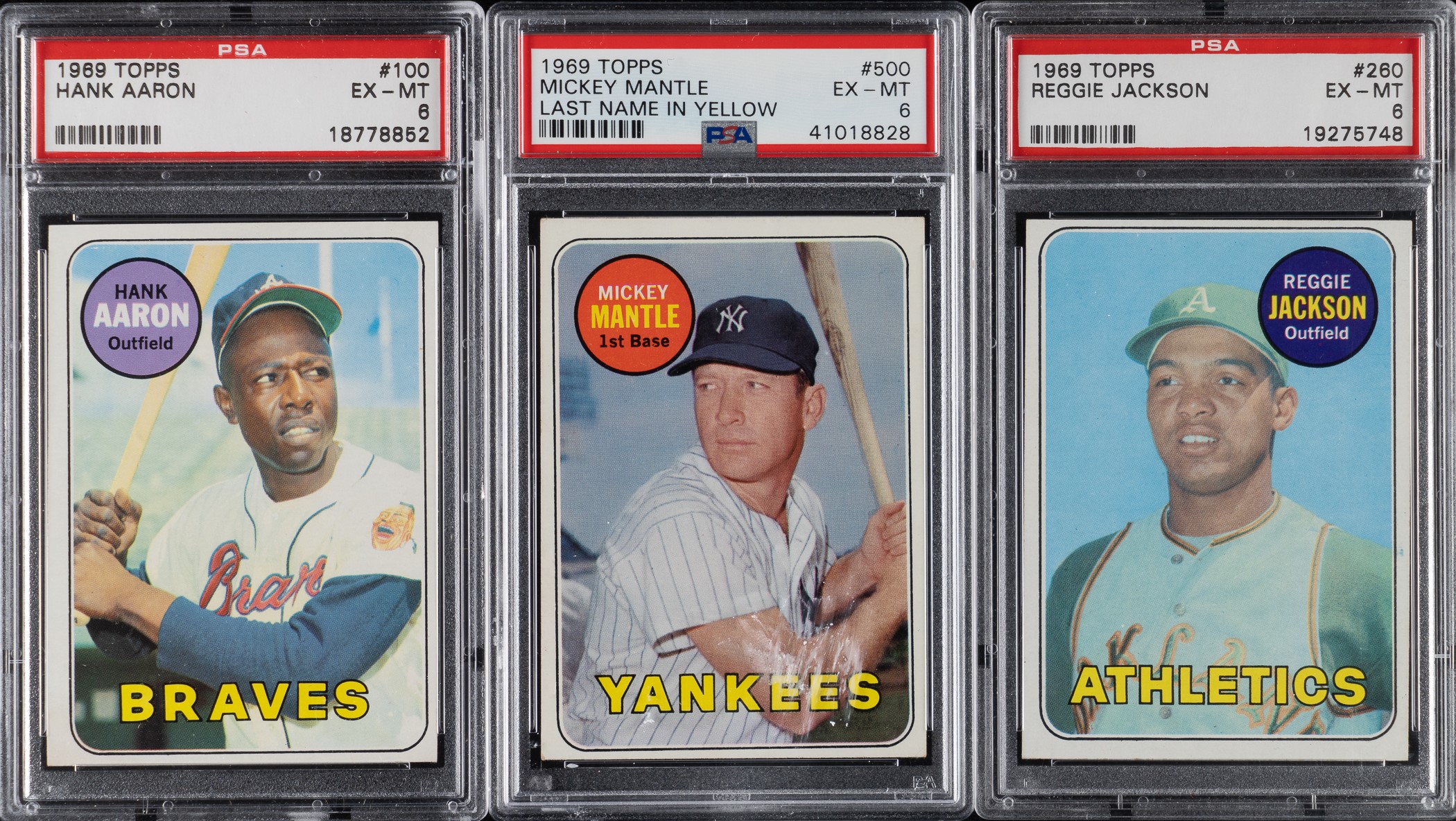 1969 Topps Complete Set (664) Including PSA EX-MT 6 Mickey Mantle and ...