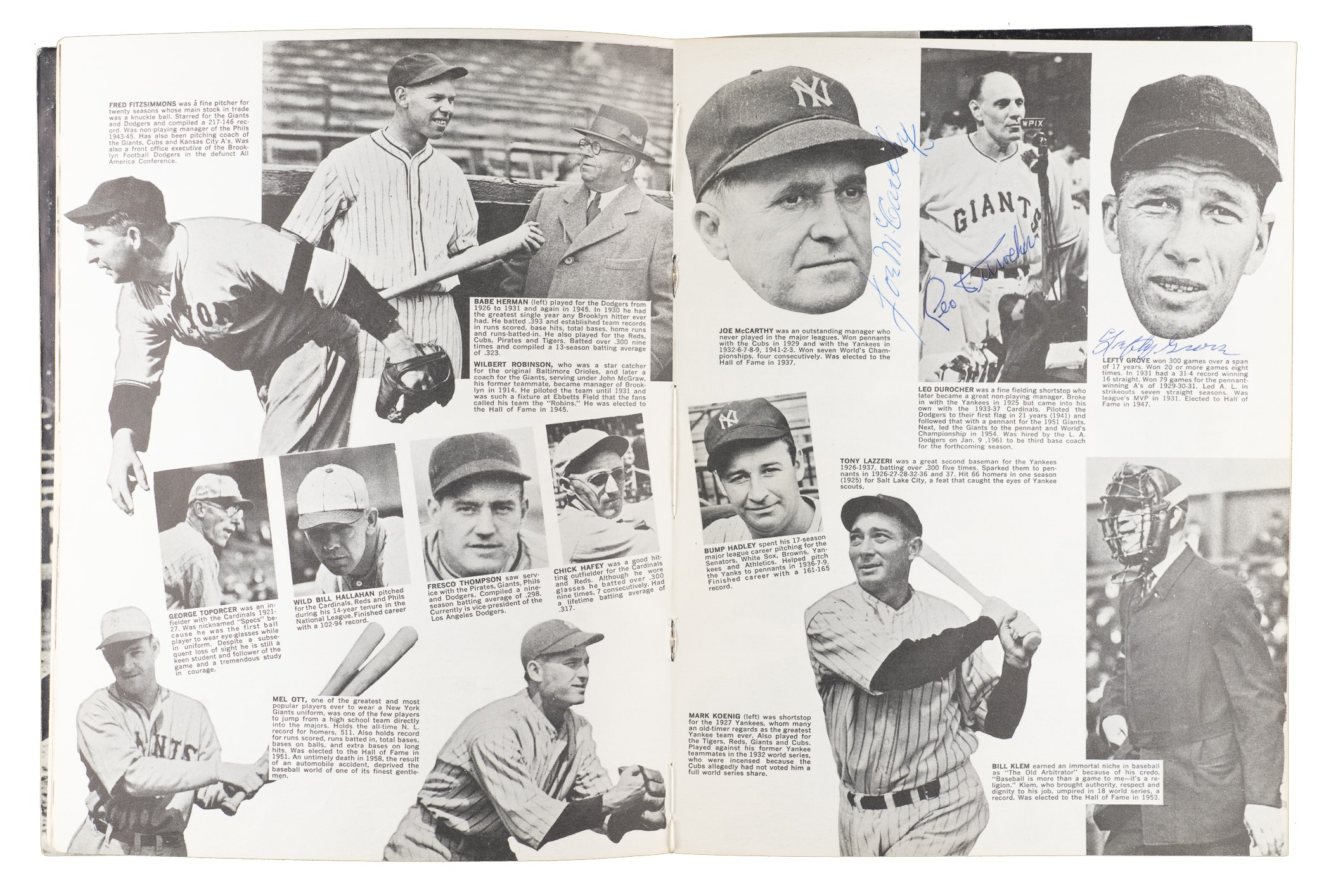 1961 "Old Timer's Baseball Photo Album" Multi-Signed Book (66 ...