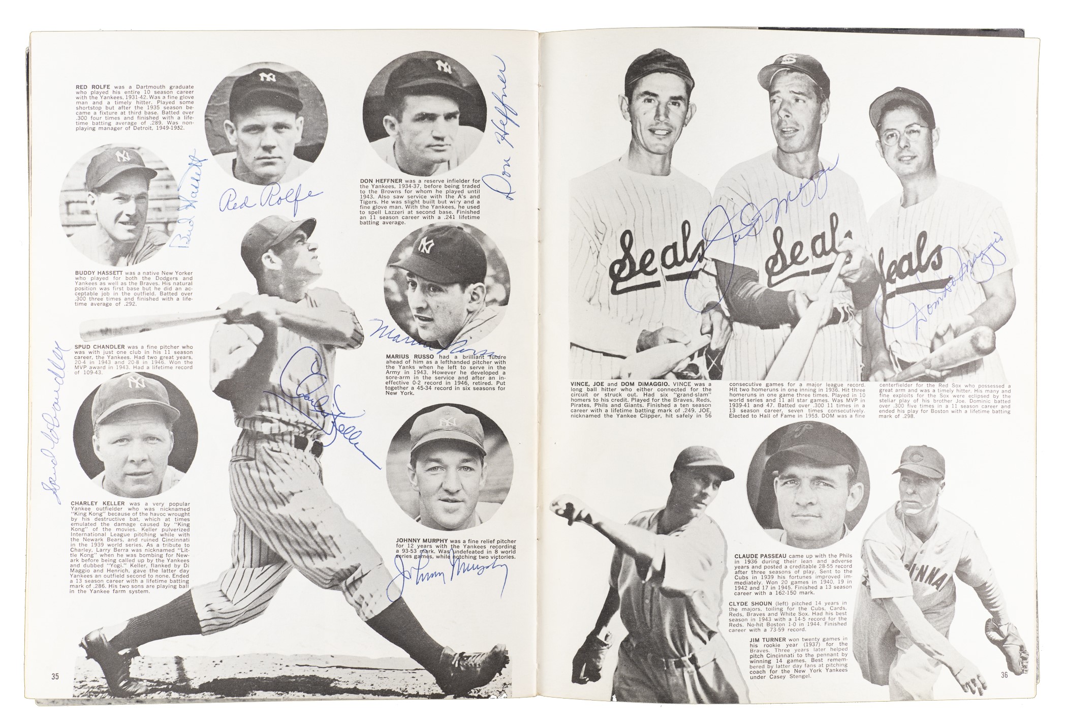1961 "Old Timer's Baseball Photo Album" Multi-Signed Book (66 ...