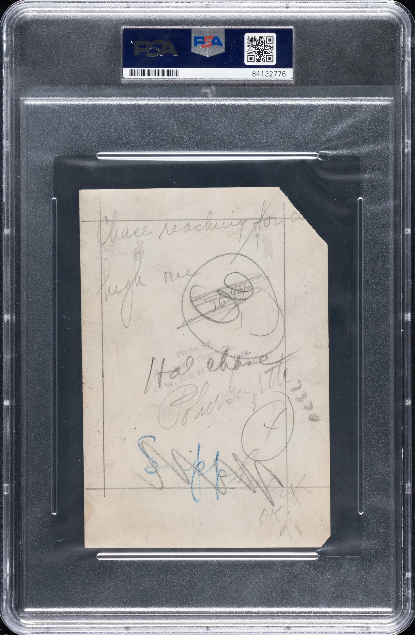 Circa 1906 Hal Chase The Press Photo Co. Original Photograph PSA/DNA ...