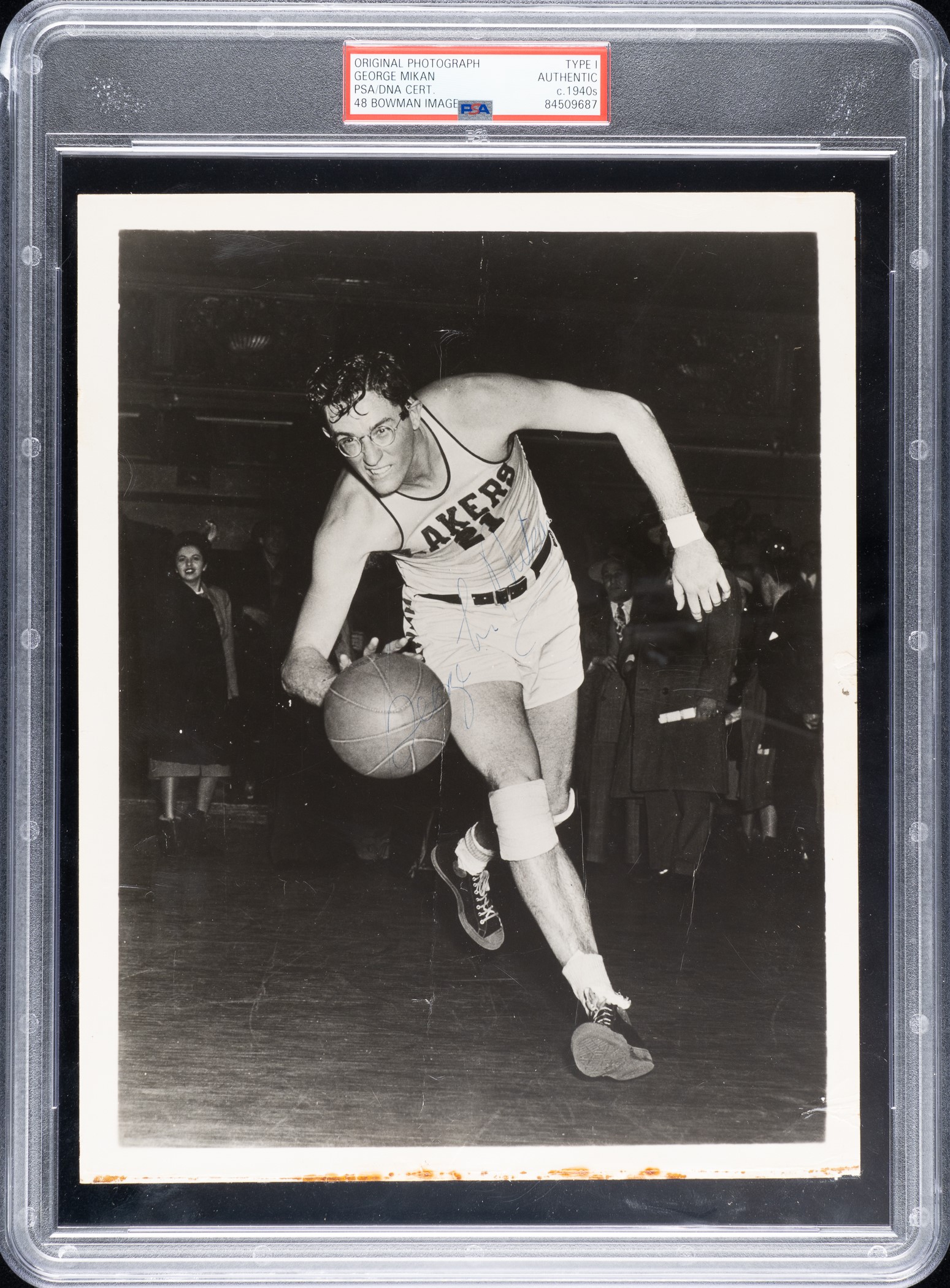 1948 George Mikan Original Photo PSA/DNA Type I - Used For 1948 Bowman ...