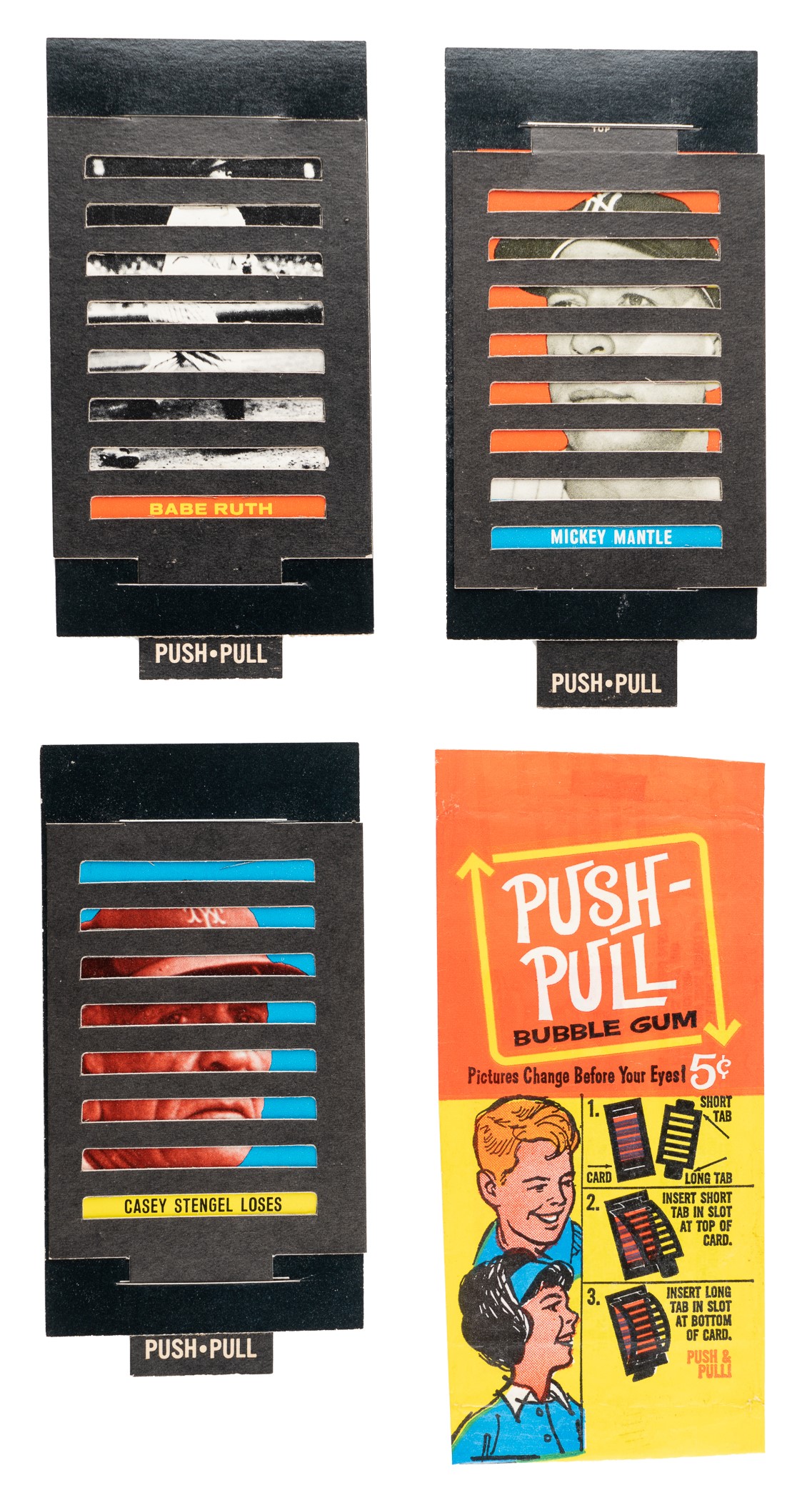 1965 Topps "Push-Pull" Complete Set (36) Plus Wrapper | REA Archive