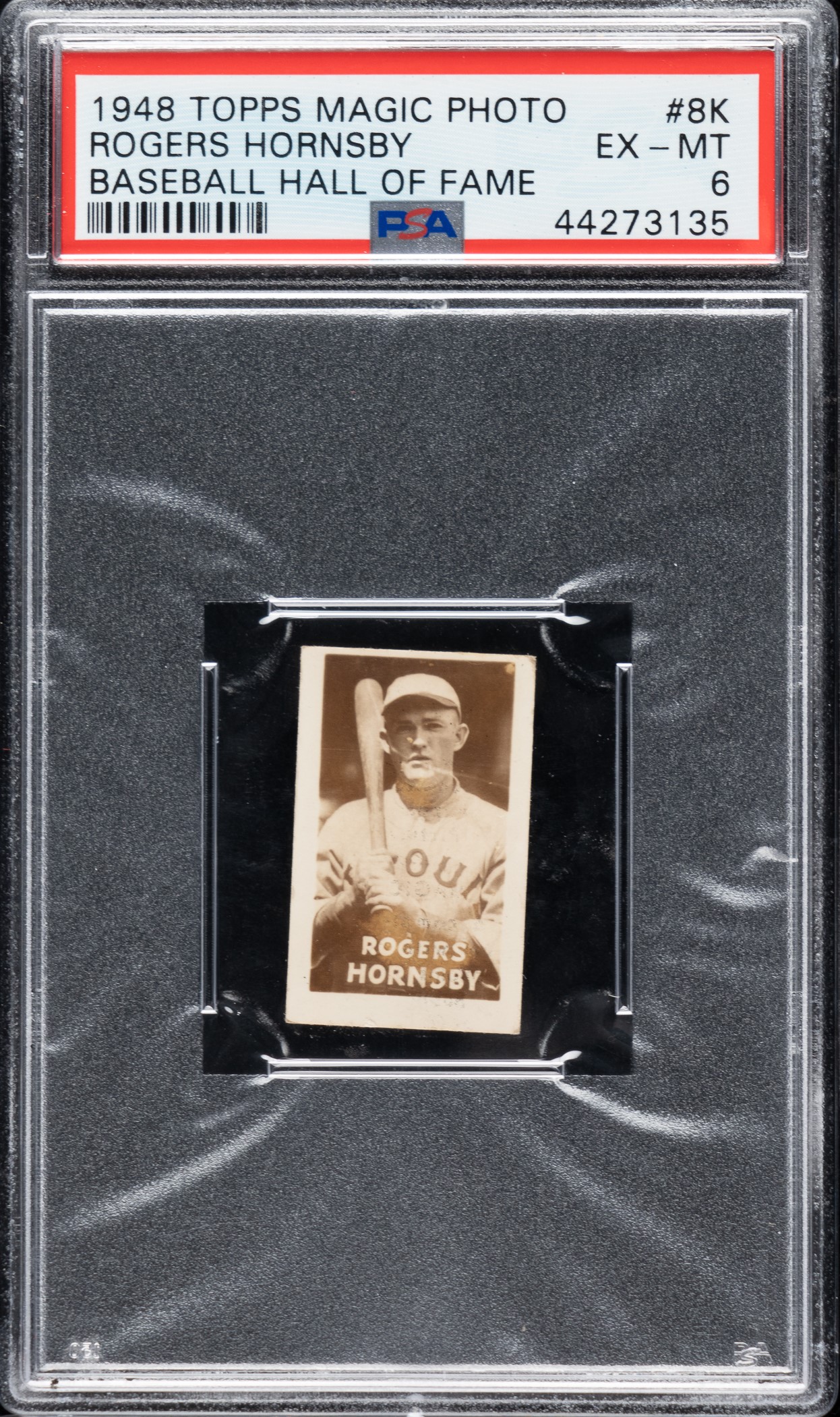 1948 Topps Magic Photos #8K Rogers Hornsby PSA EX-MT 6 | REA Archive