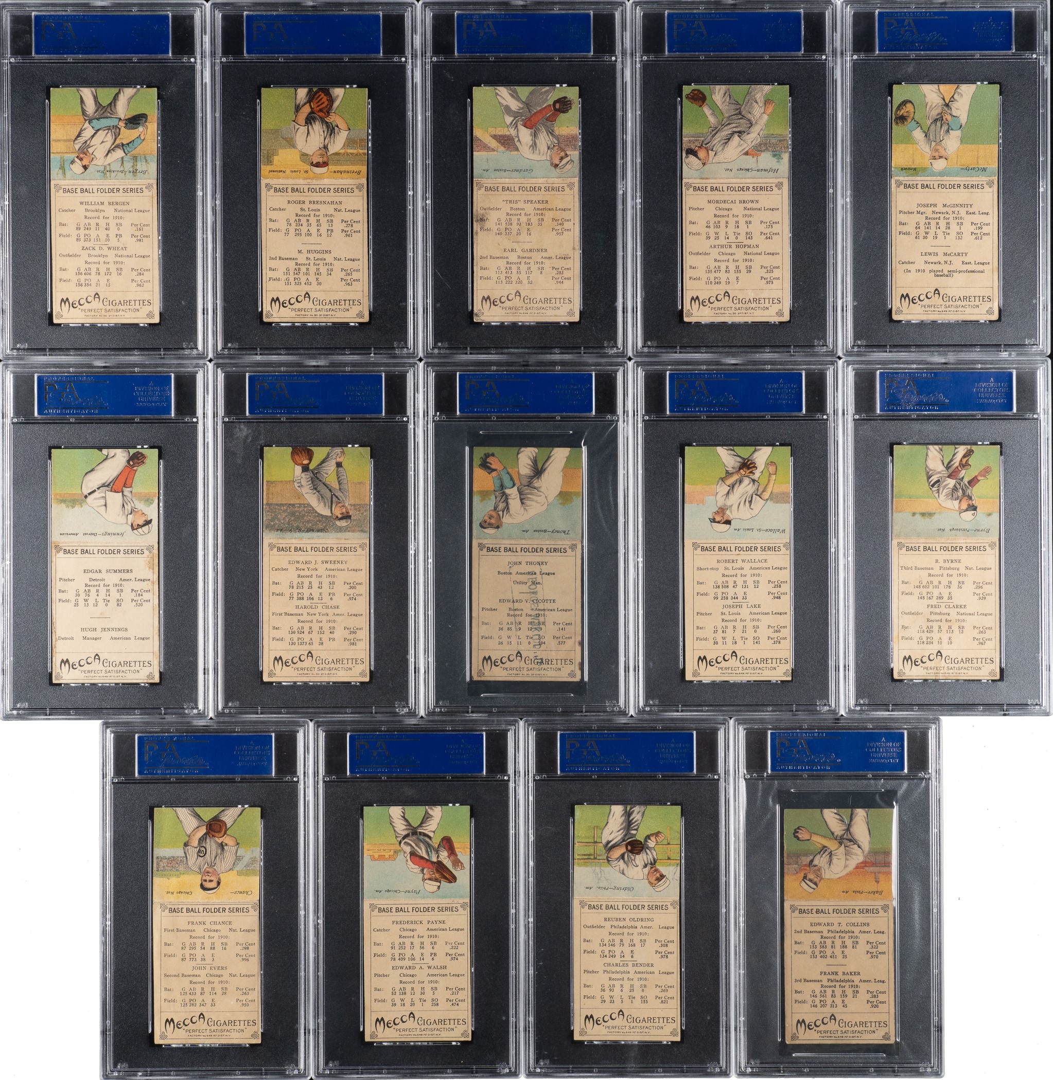 1911 T201 Mecca Double Folders PSA-Graded Near-Complete Set (47/50 ...