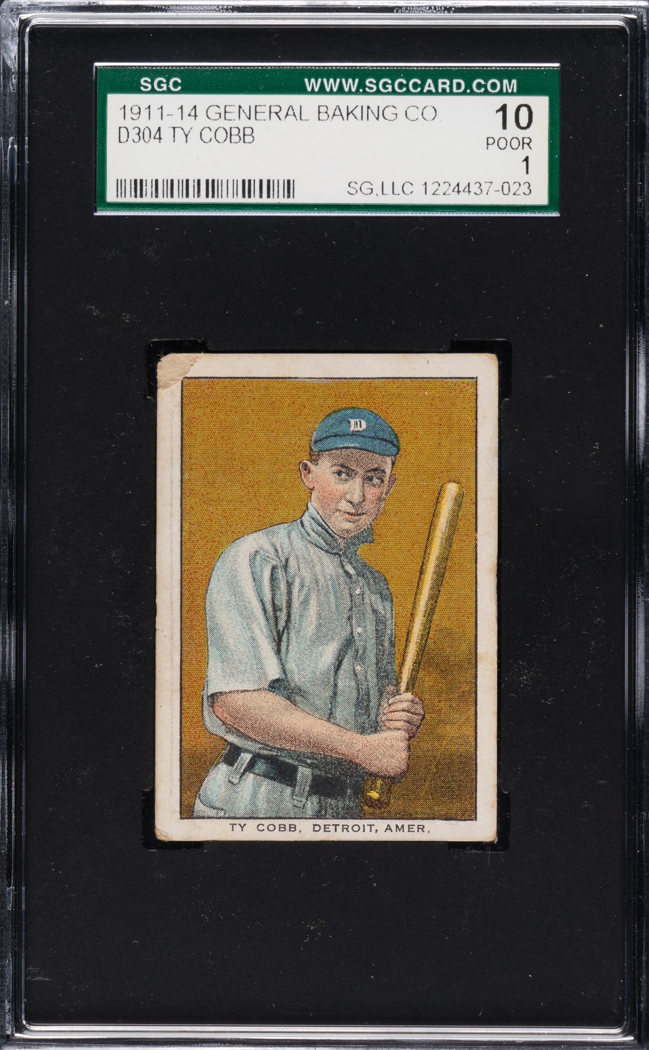 1911-1914 D304 General Baking Ty Cobb | REA Archive