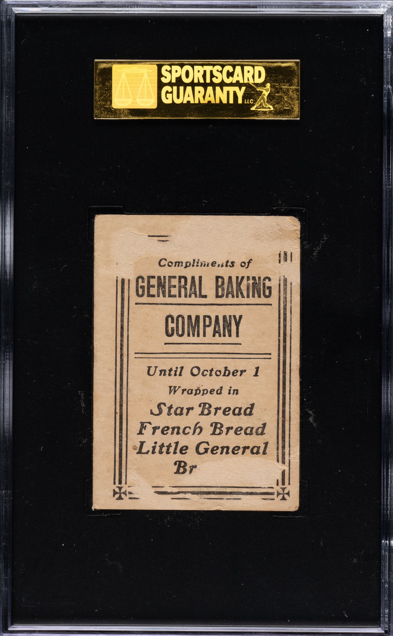 1911-1914 D304 General Baking Ty Cobb | REA Archive