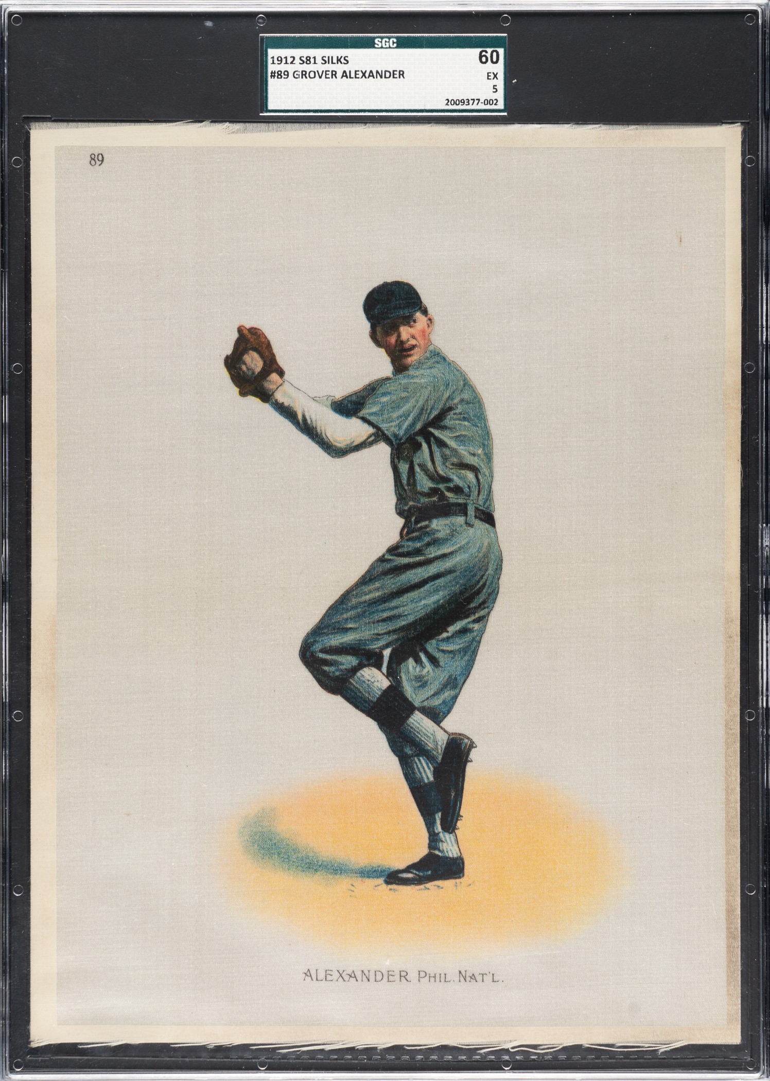 1912 S81 Large Silk Premium #89 Grover Alexander SGC EX 60 | REA Archive