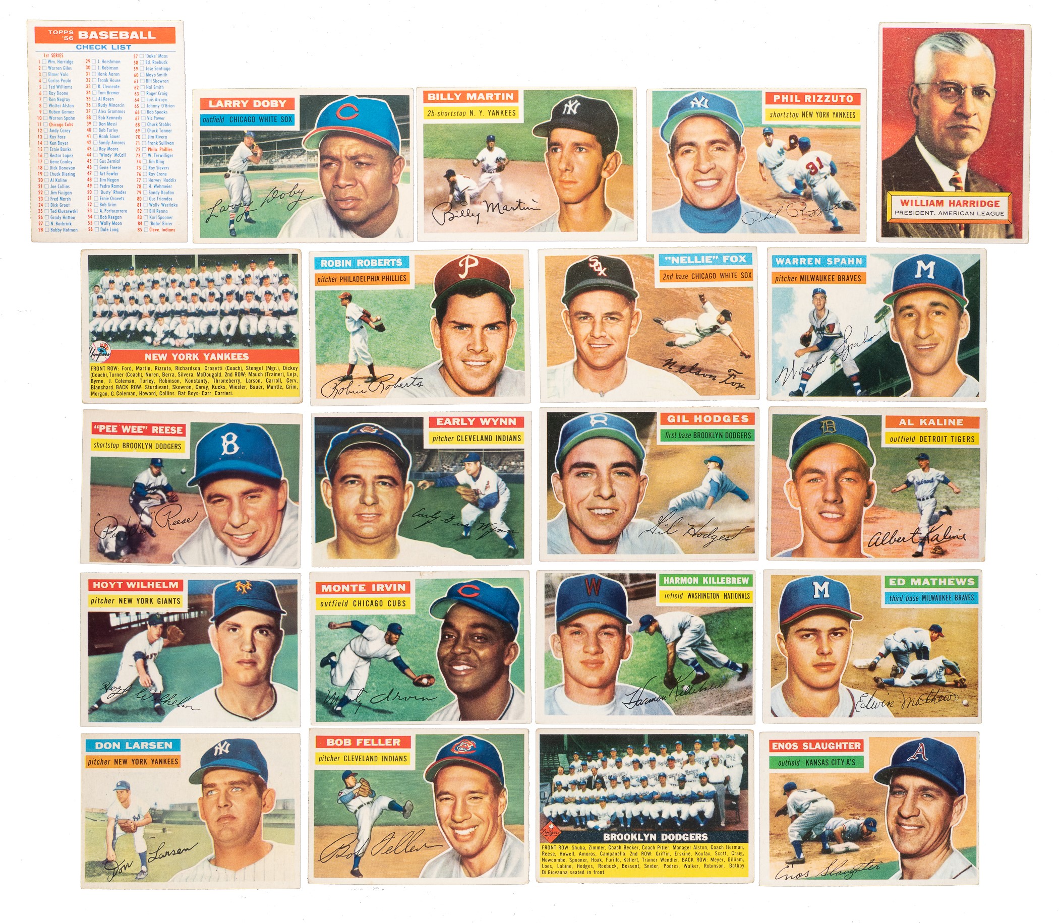 1956 Topps Near-Complete Set (325/340) Plus Checklist | REA Archive