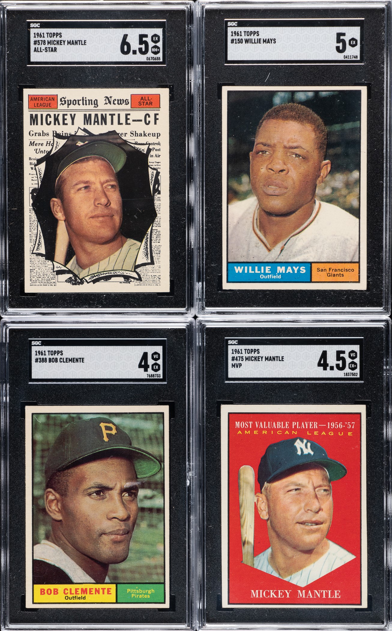 1961 Topps Complete Set (587) Plus Six Variations and Wax Wrapper | REA ...