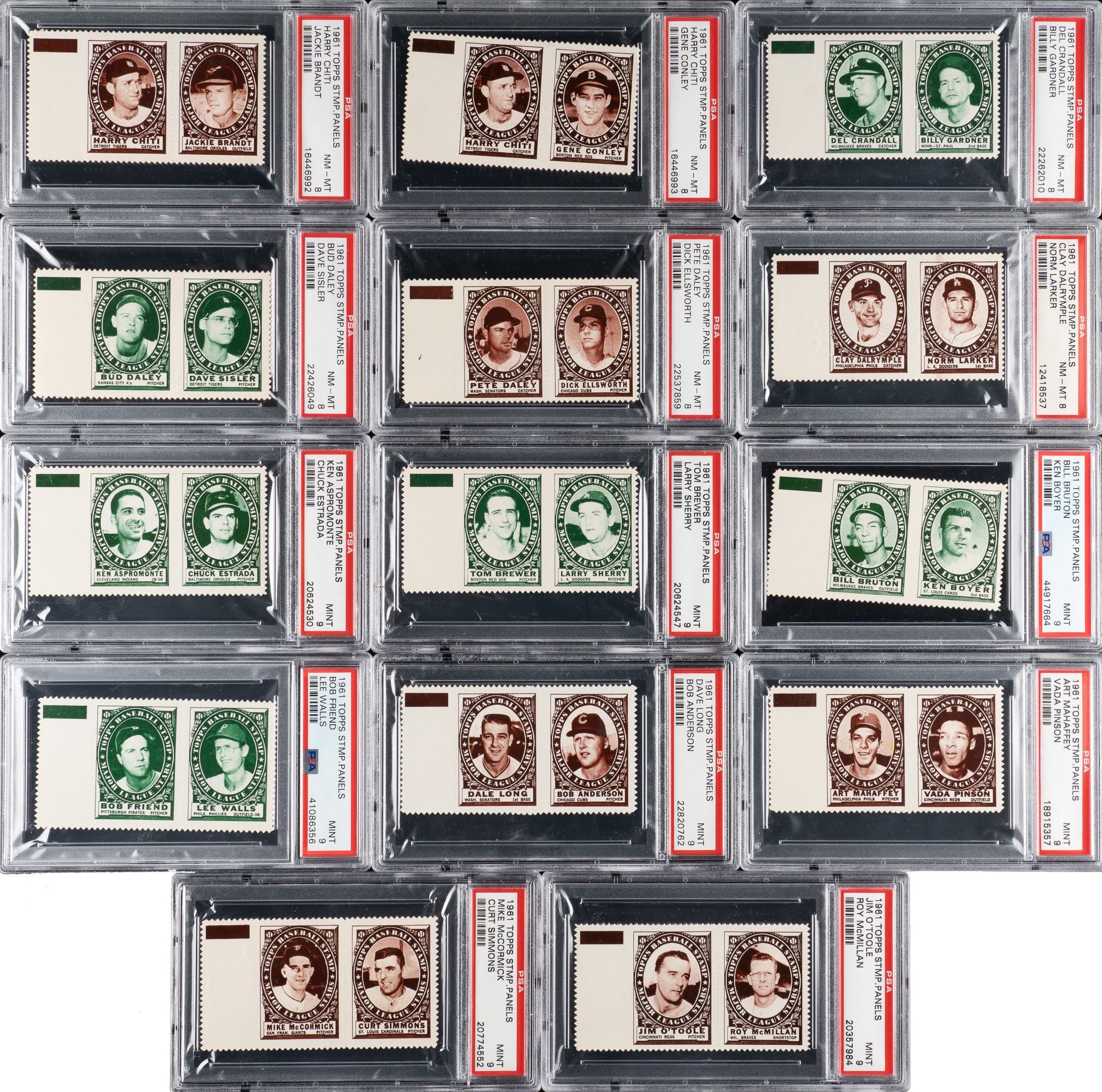 1961 Topps Stamp Panels PSA-Graded Complete Set (182) | REA Archive