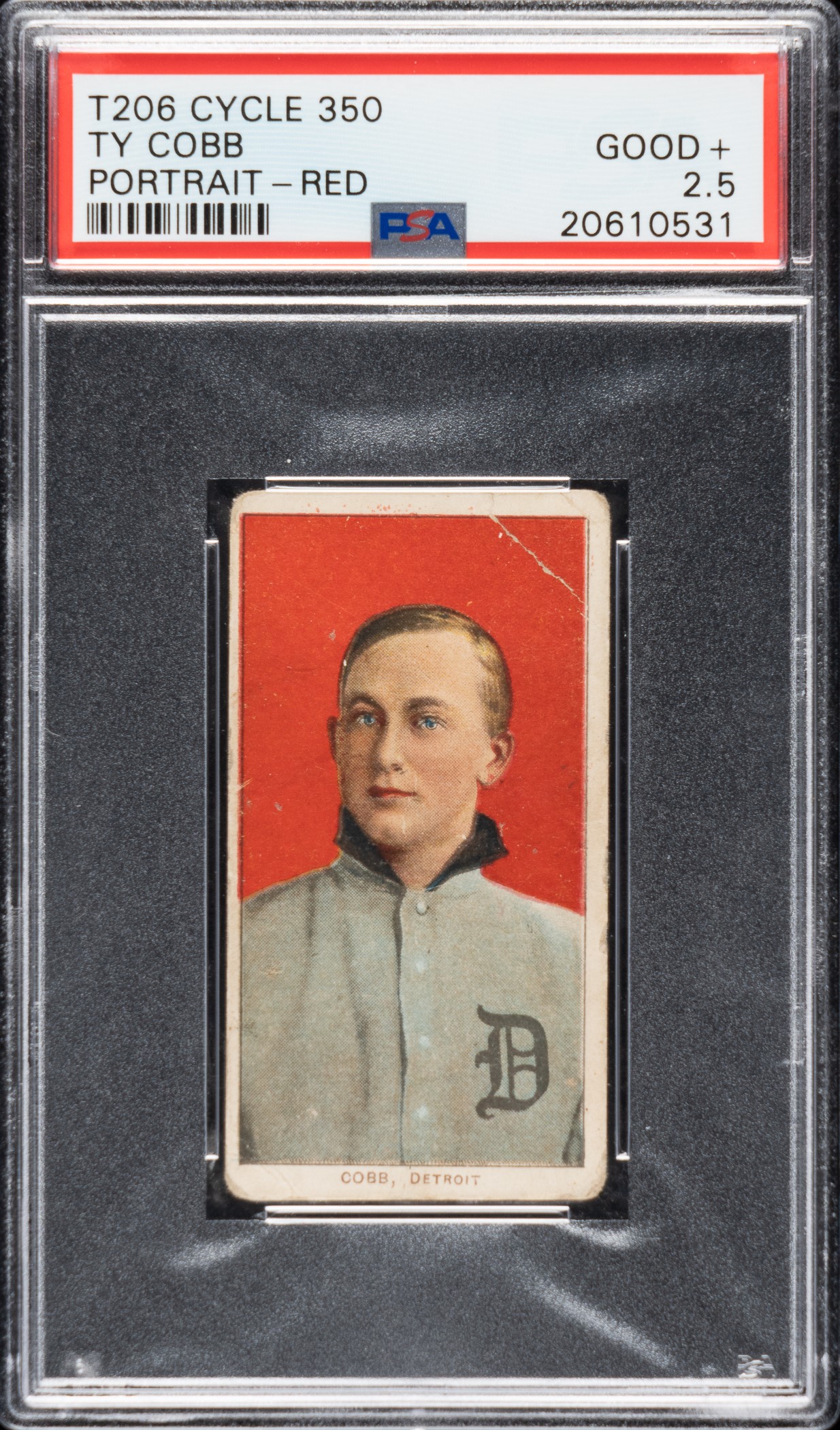 1909-1911 T206 White Border Ty Cobb Portrait Red Background - Cycle 350 ...