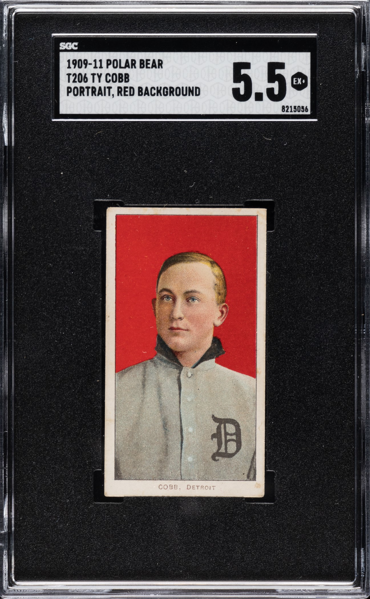 1909-1911 T206 White Border Ty Cobb Portrait Red Background SGC EX+ 5.5 ...