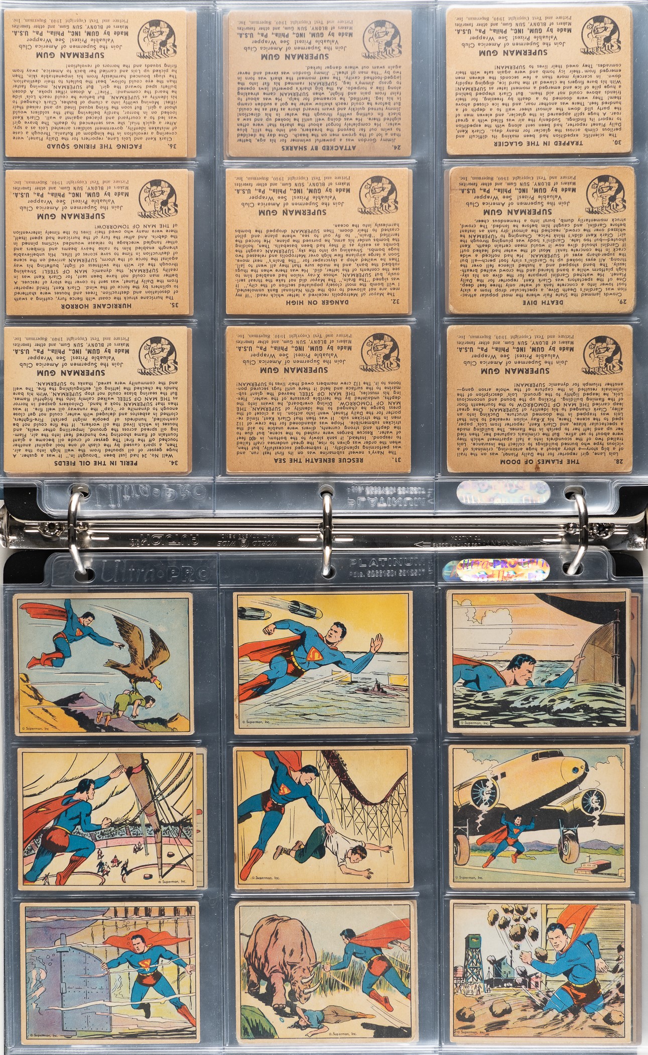 1940 R145 Gum, Inc. "Superman" Complete Low Number Run (#1-48) Plus ...