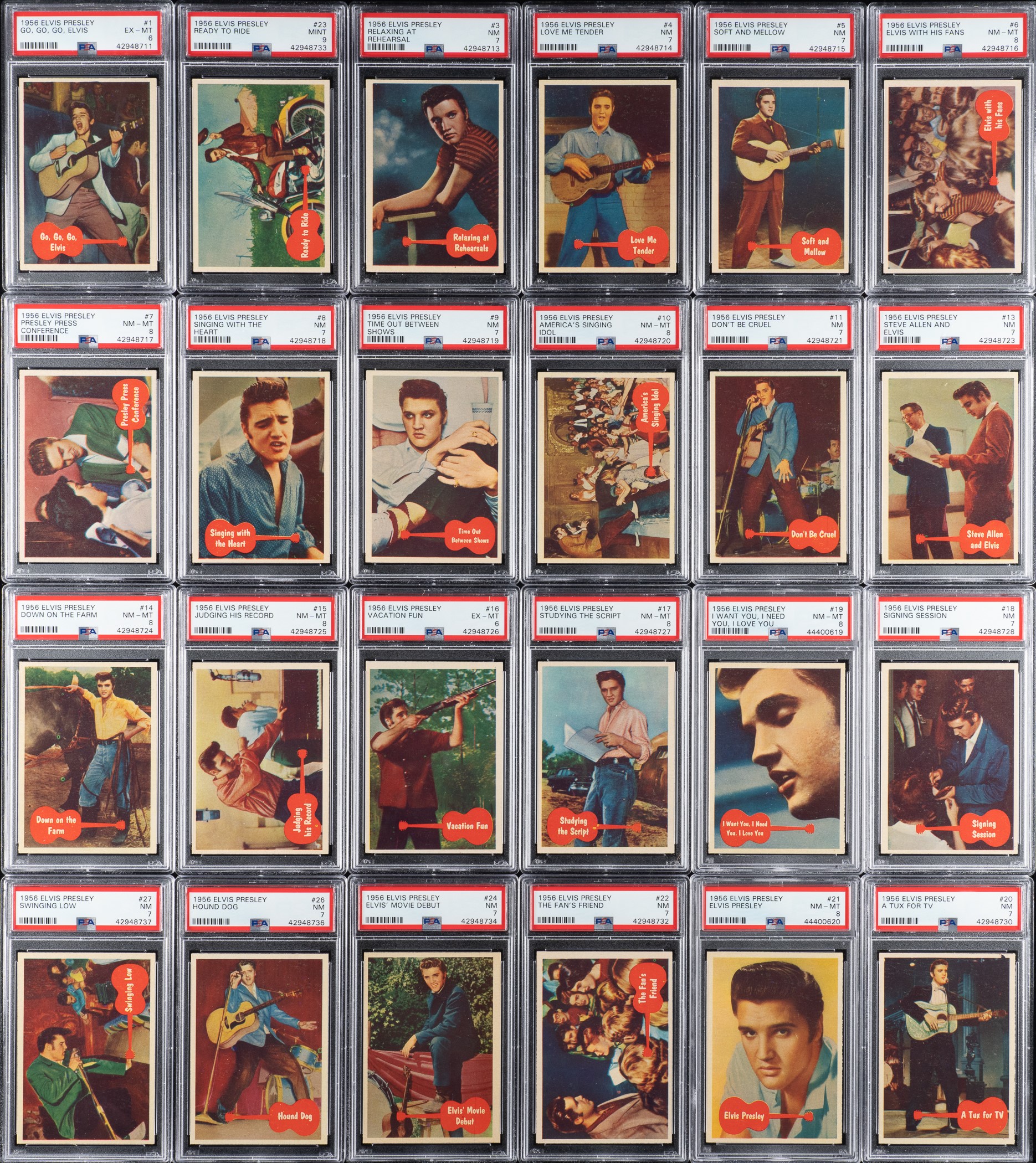 1956 Topps "Elvis Presley" PSA-Graded Complete Set (66) | REA Archive