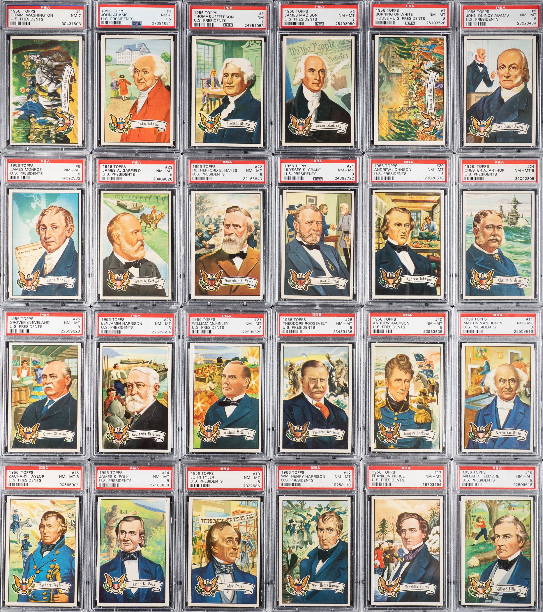 1956 Topps "U.S. Presidents" PSA-Graded Complete Set (36) | REA Archive