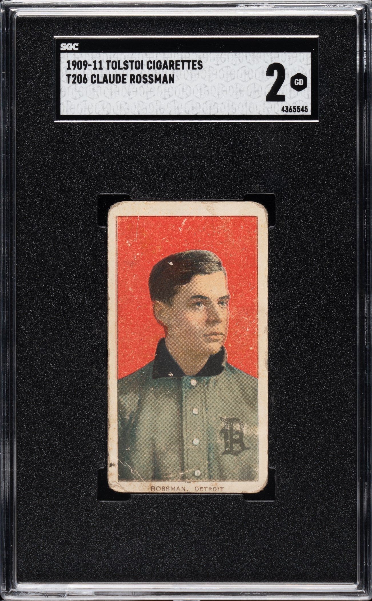 1909-1911 T206 White Border Claude Rossman - Tolstoi Back - The Only ...