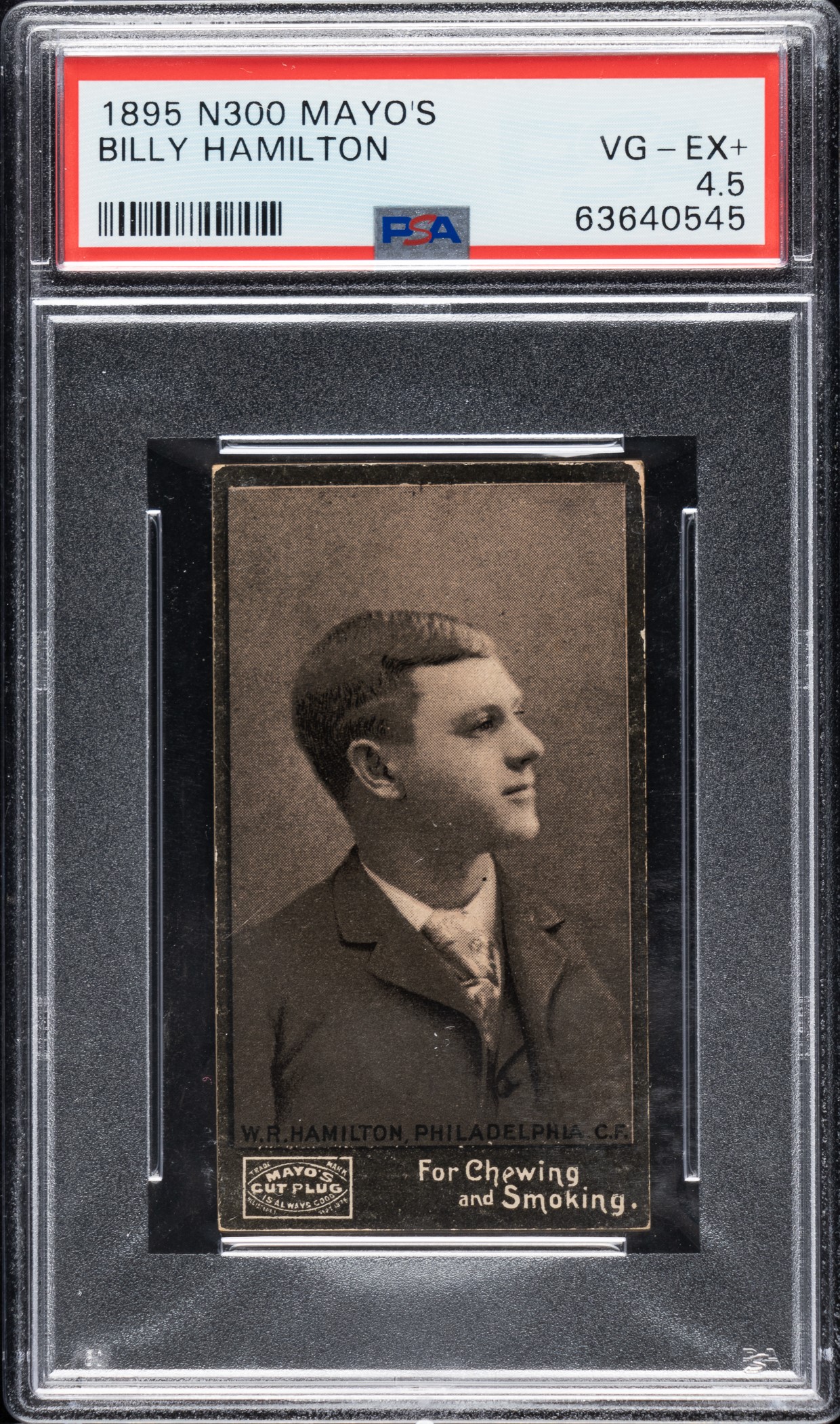 1895 N300 Mayo's Cut Plug Billy Hamilton PSA VG-EX+ 4.5 | REA Archive