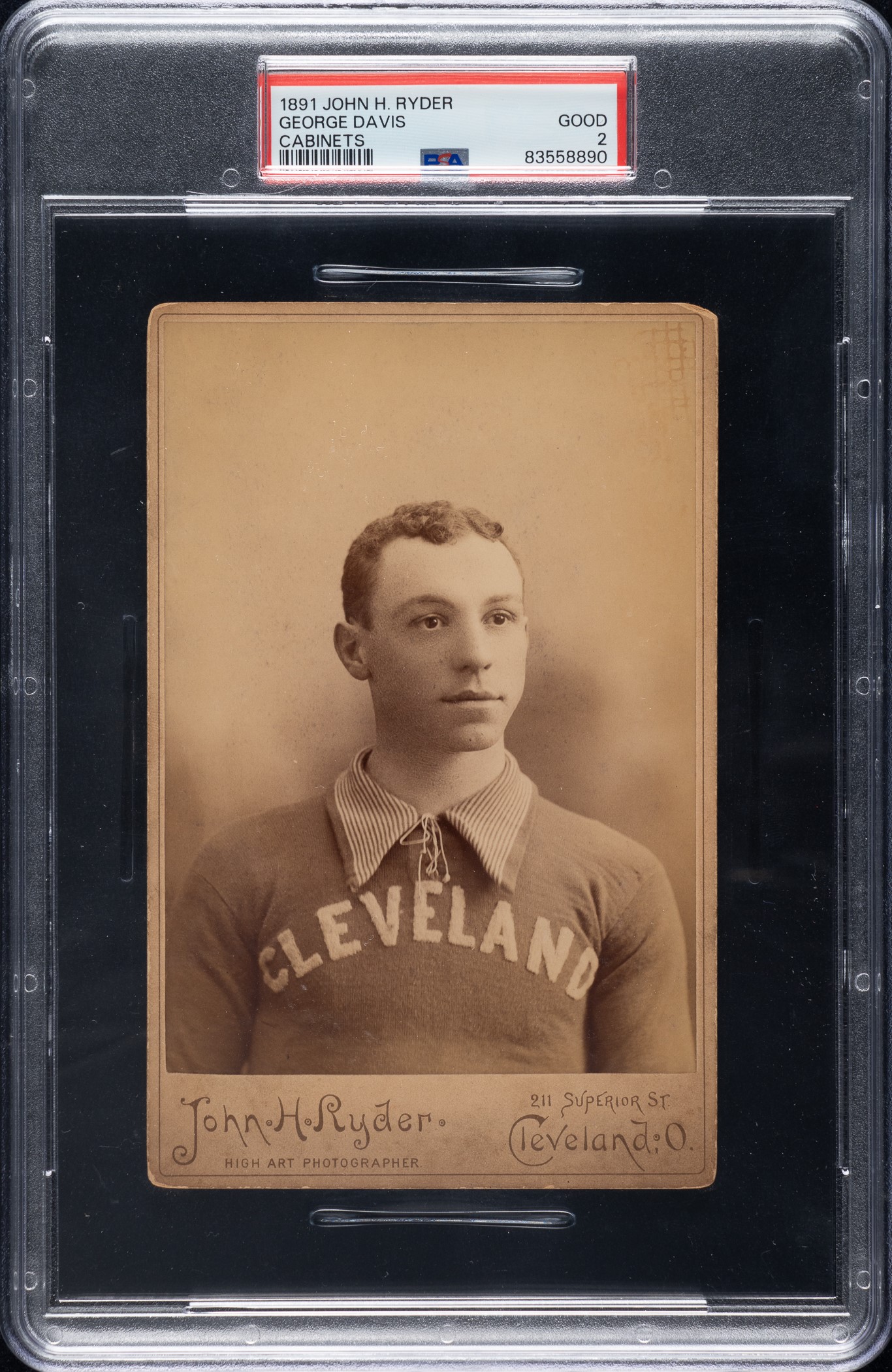 Extremely Rare 1891 John H. Ryder Cabinet George Davis Rookie PSA GOOD ...