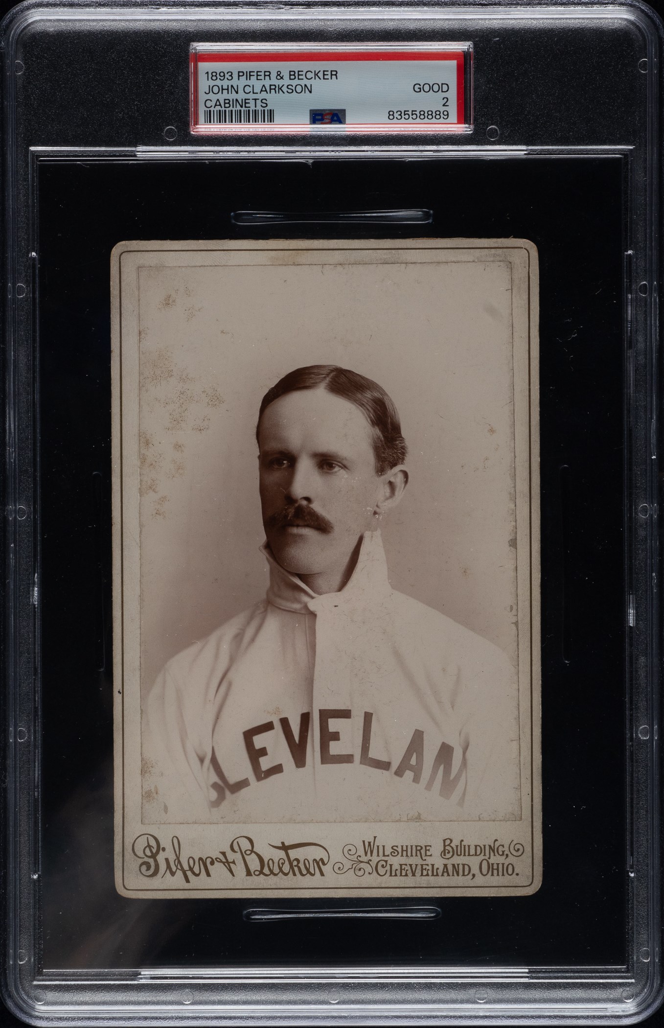 Circa 1893 Pifer & Becker Cabinet John Clarkson (Same Image Used For "Just So Tobacco" Issue ...