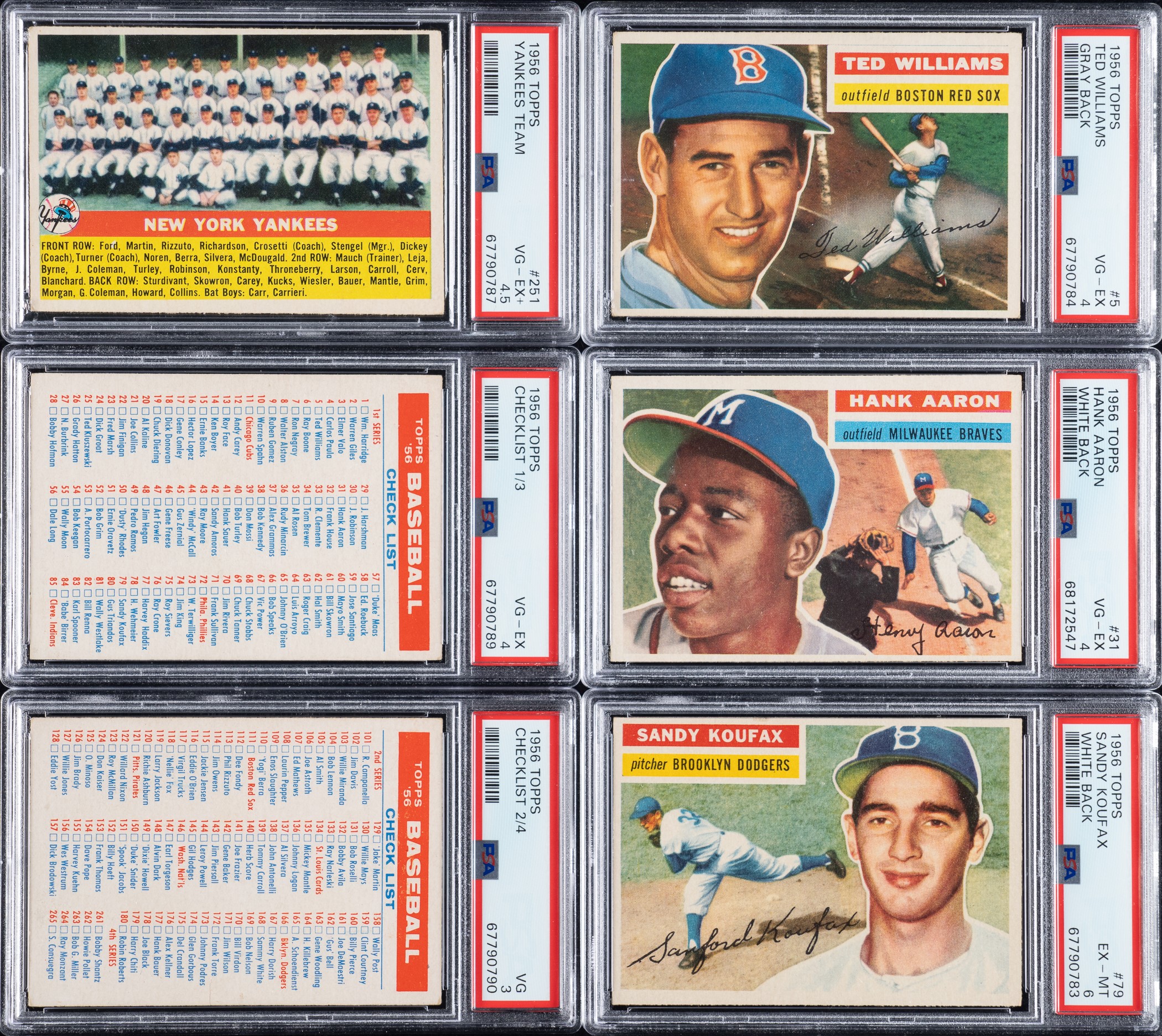 1956 Topps Complete Set (340 Plus Two Checklists) | REA Archive