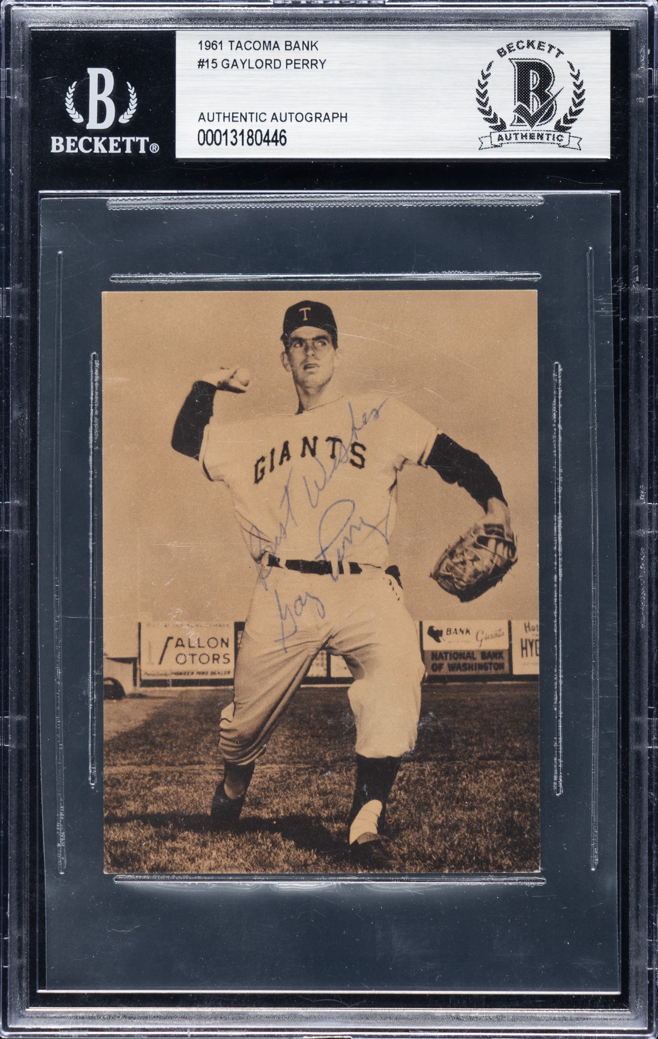 Signed 1961 Tacoma Giants Gaylord Perry Pre-Rookie - Vintage "Gay Perry ...