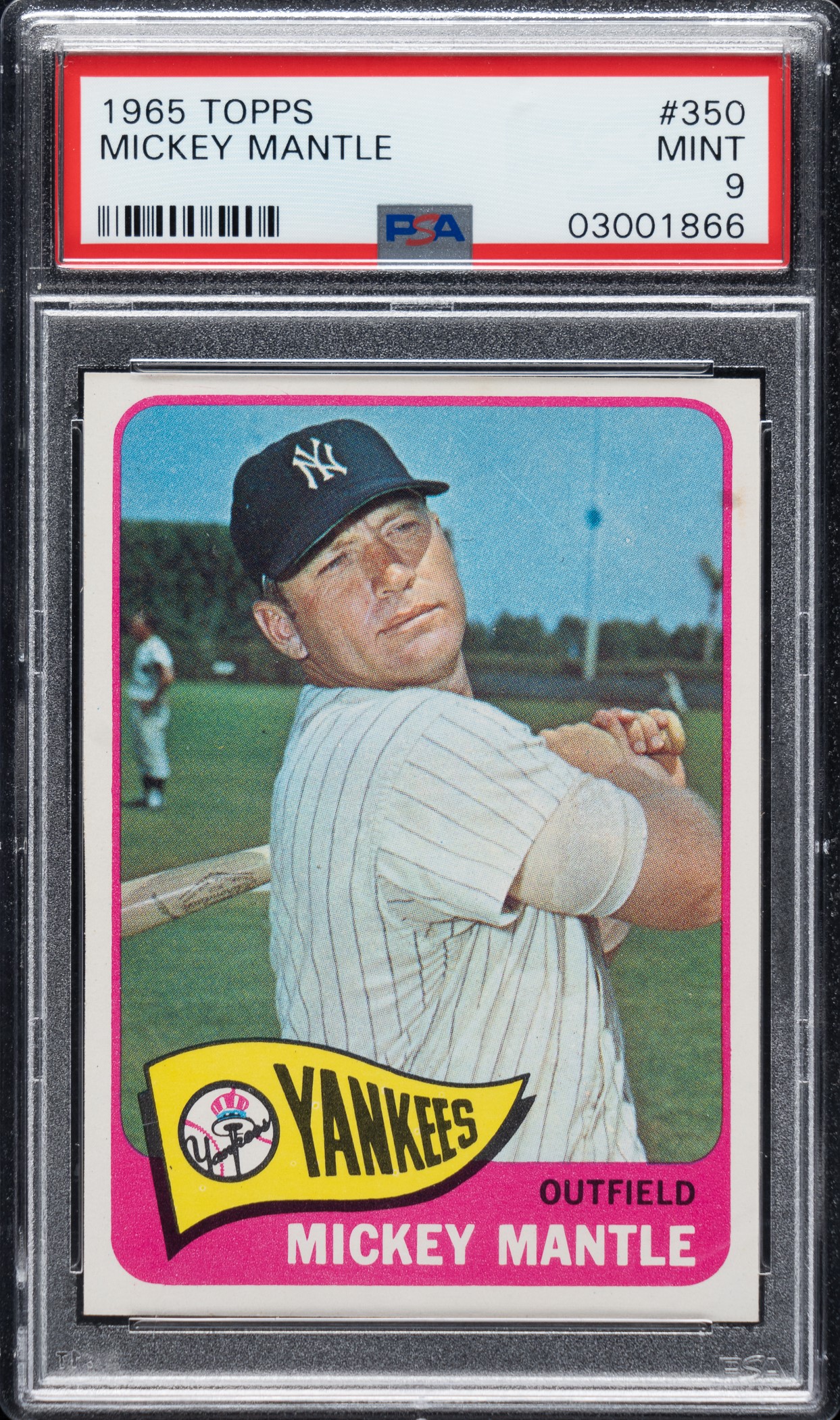 1965 Topps #350 Mickey Mantle PSA MINT 9 - Highest Graded! | REA Archive