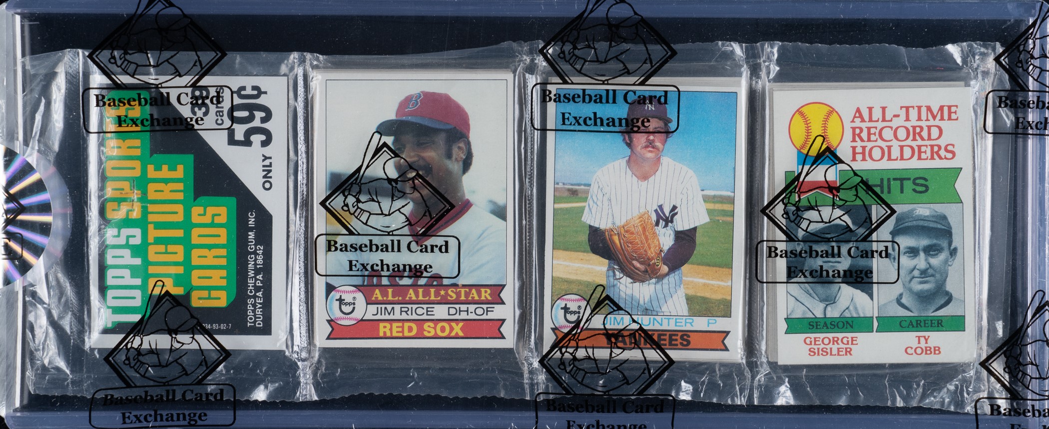 1979 Topps Unopened Rack Pack - Jim Rice, Jim "Catfish" Hunter, and ...