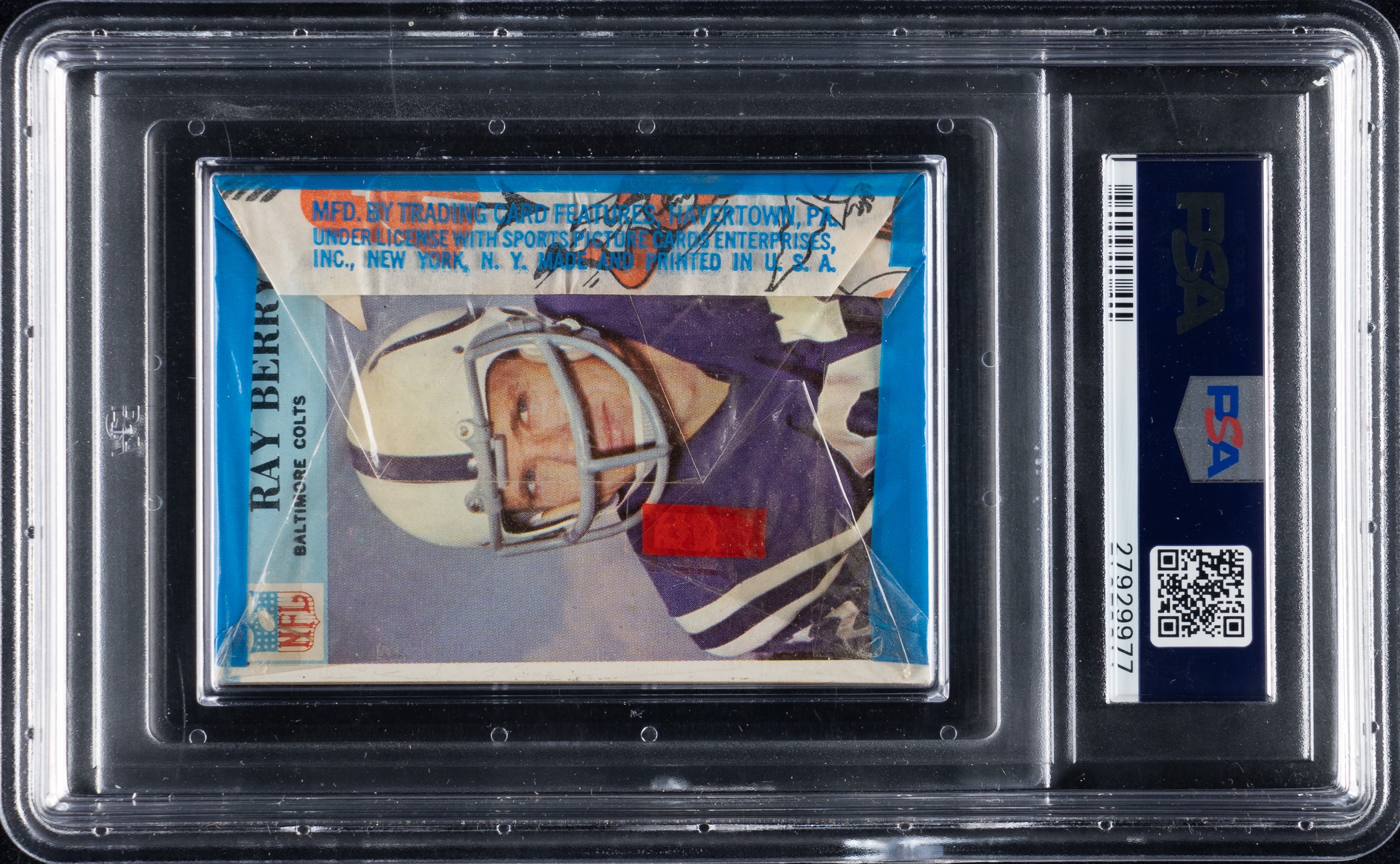 1966 Philadelphia Football Unopened Cello Pack PSA NM 7 - Ray Berry on ...