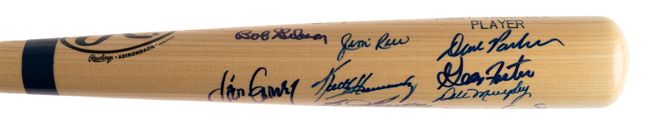 Most Valuable Player (MVP) Multisigned Bat (19 Signatures) Including ...