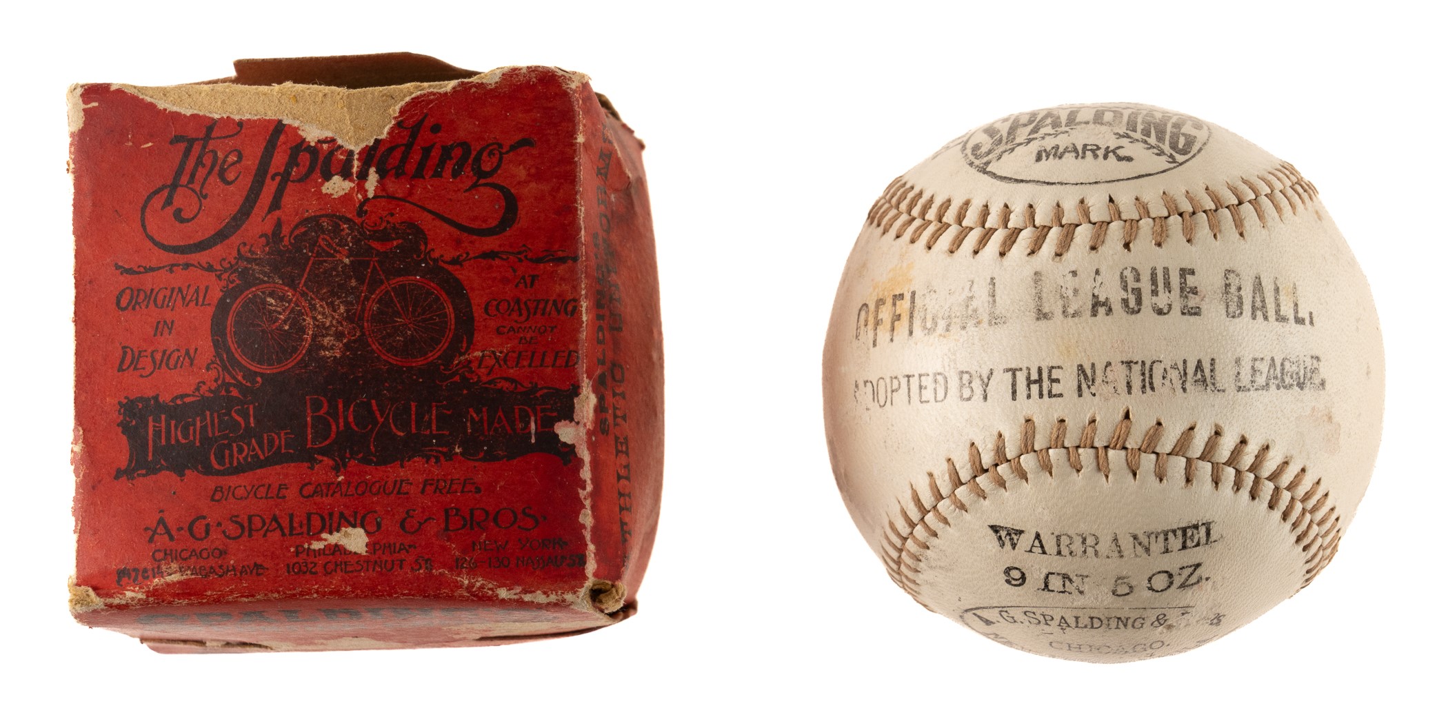 1883-1889 Spalding Official National League Baseball with Original Box ...