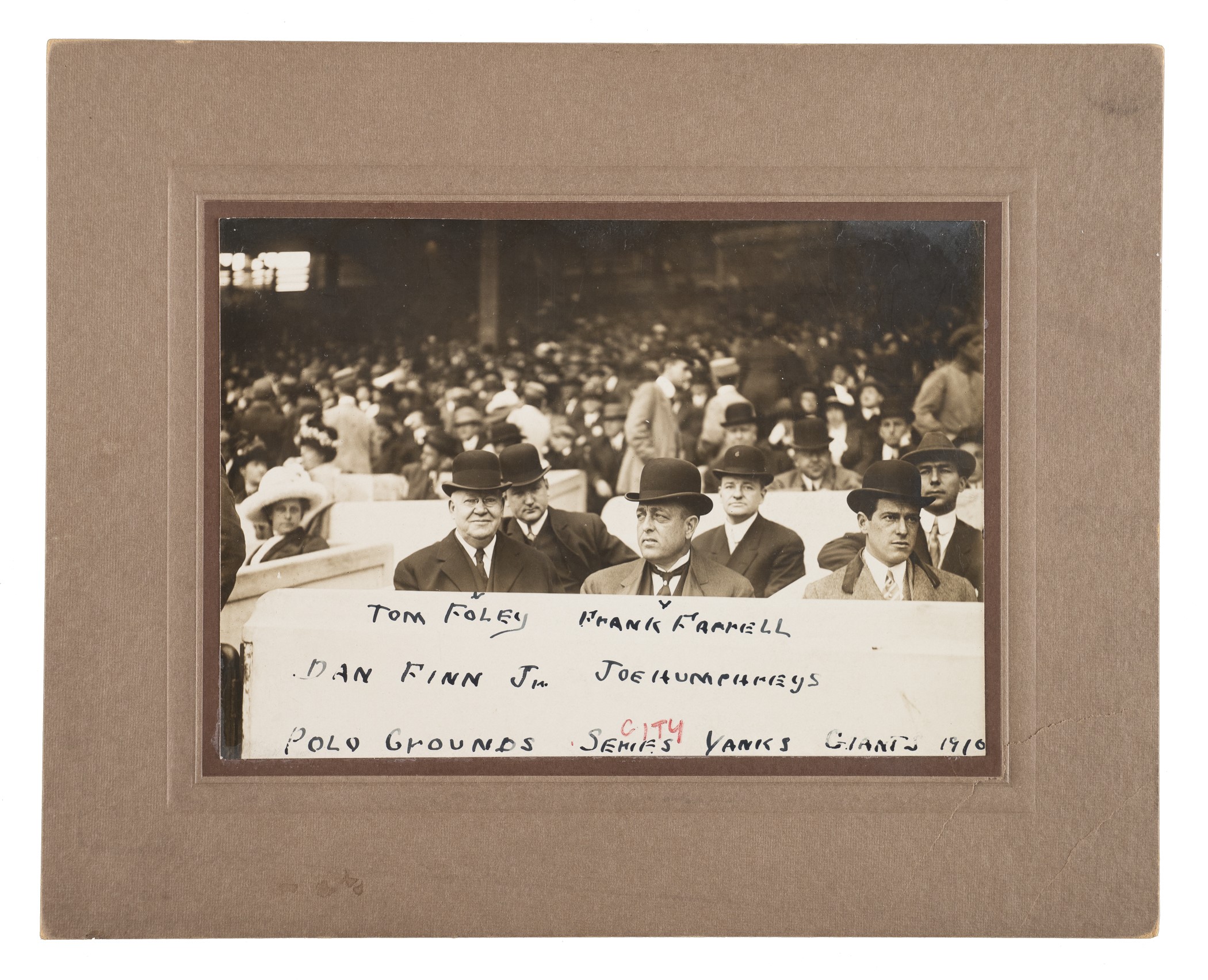 1910 Frank Farrell at Polo Grounds "City Series" (New York Highlanders ...