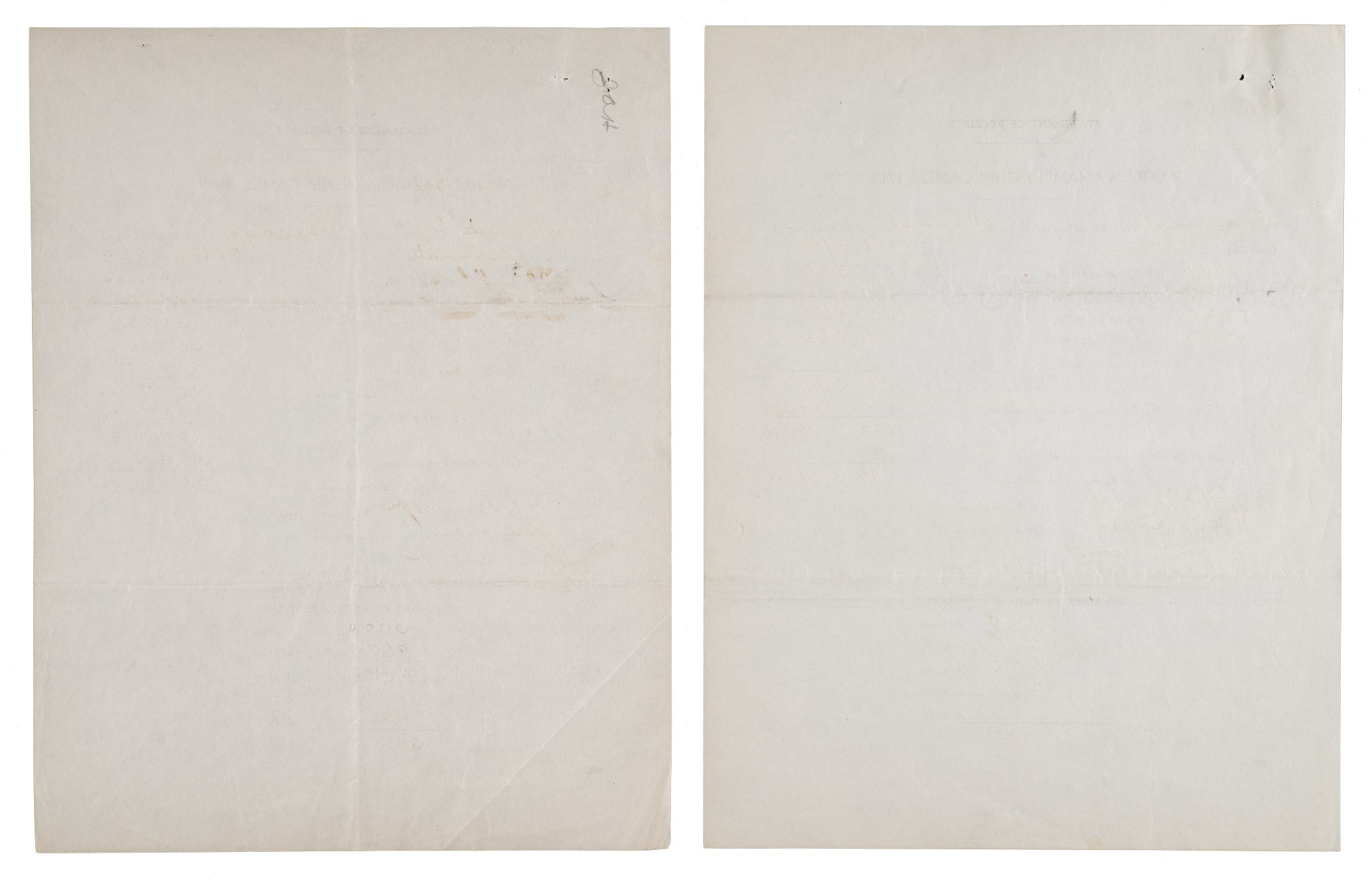 Extraordinary 1919 Official World Series Gate Receipts Document ...