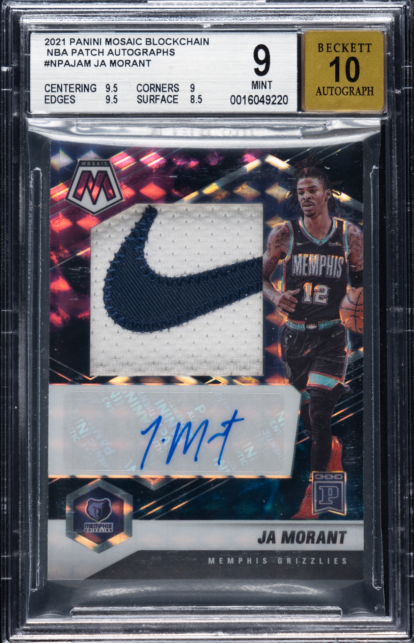 2021-2022 Panini Mosaic Blockchain NBA Patch Autographs Basketball #NPA ...