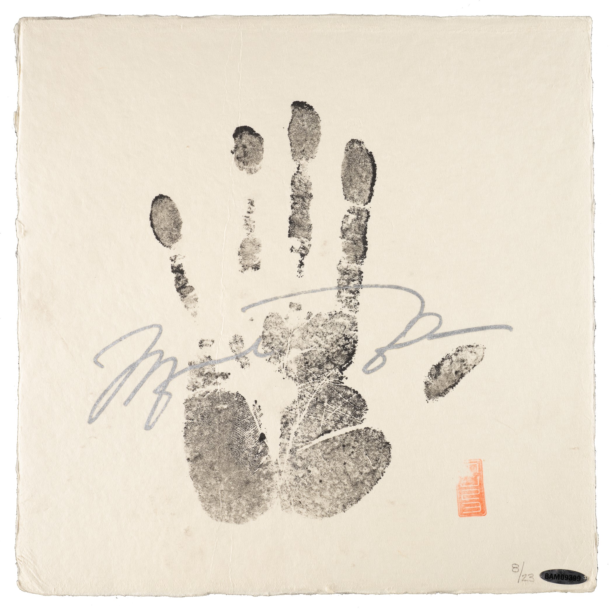Michael Jordan Signed Limited-Edition Tegata Handprint - Upper Deck ...