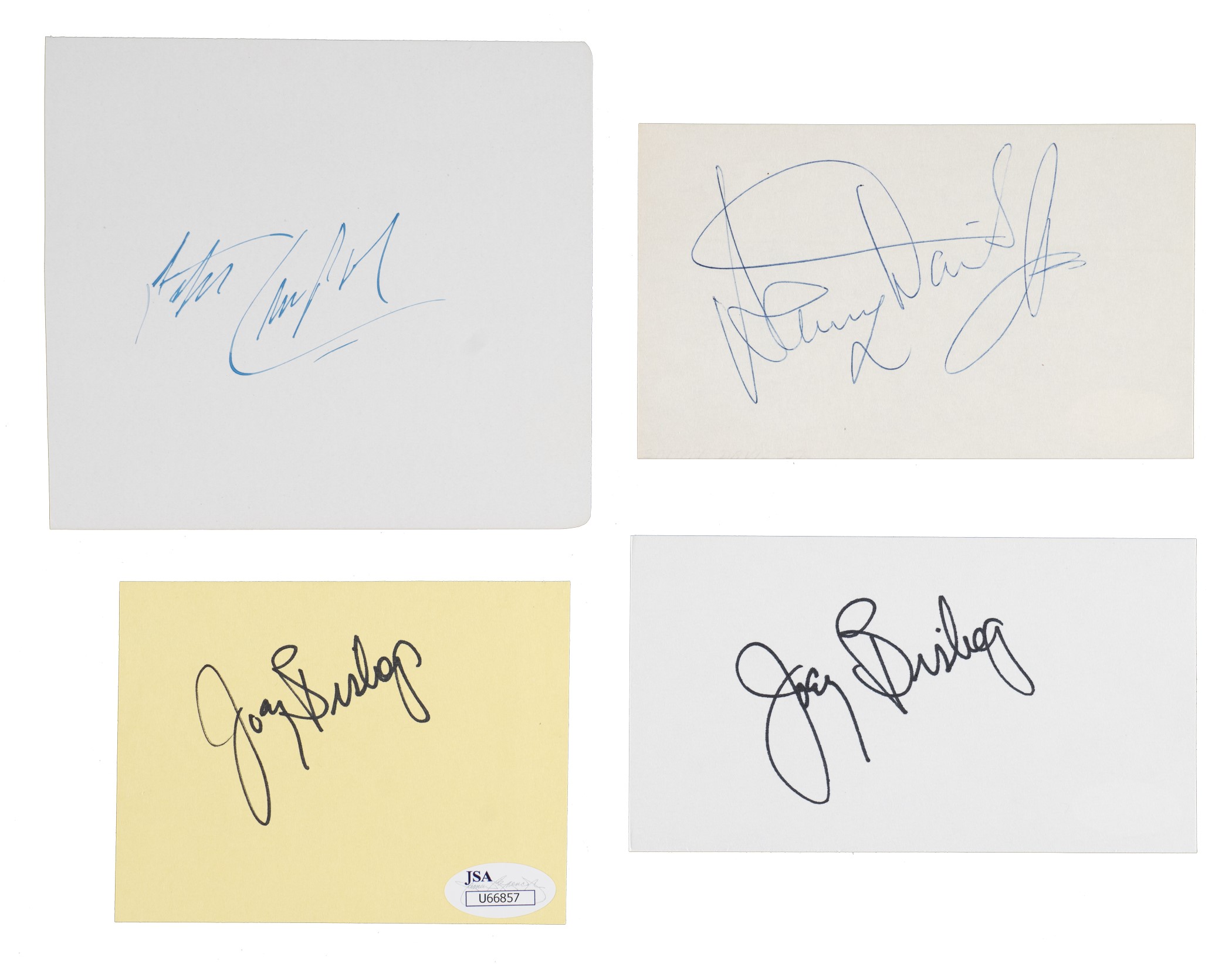 "Rat Pack" Signed Album Page, Index Card, and Cut Collection (4) with ...