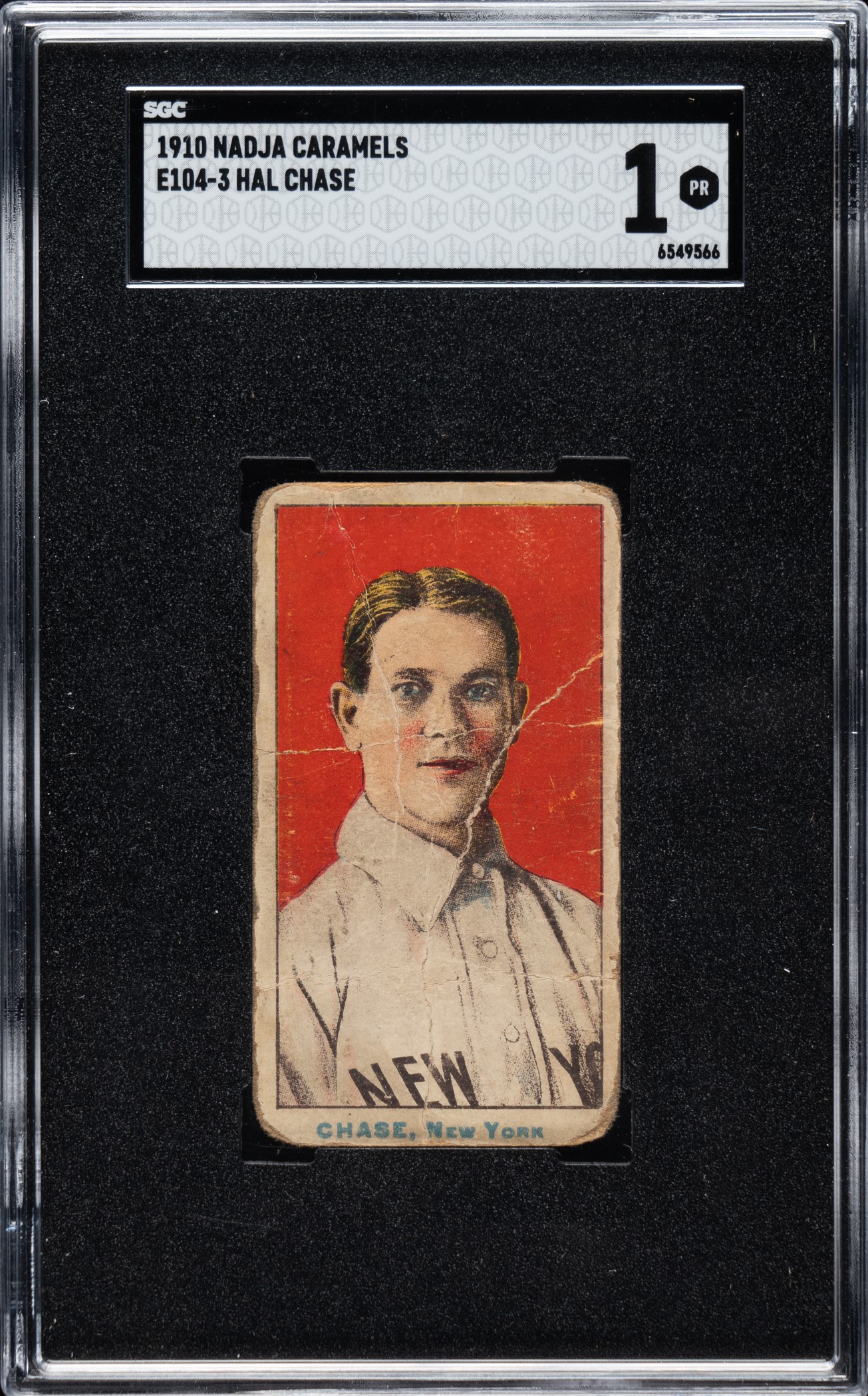 1910 E104-3 Nadja Caramels Hal Chase SGC POOR 1 | REA Archive