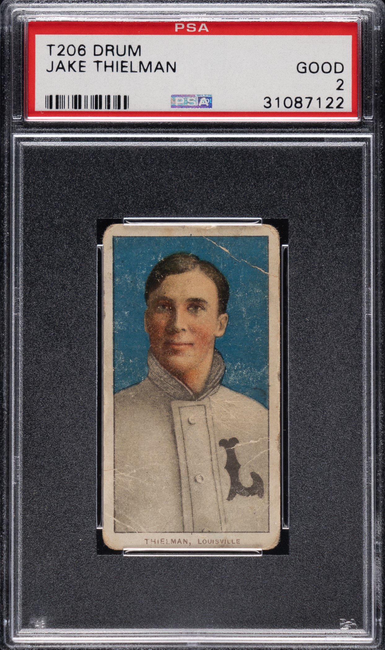 1909-1911 T206 White Border Jake Thielman PSA GOOD 2 - Rare Drum Back ...