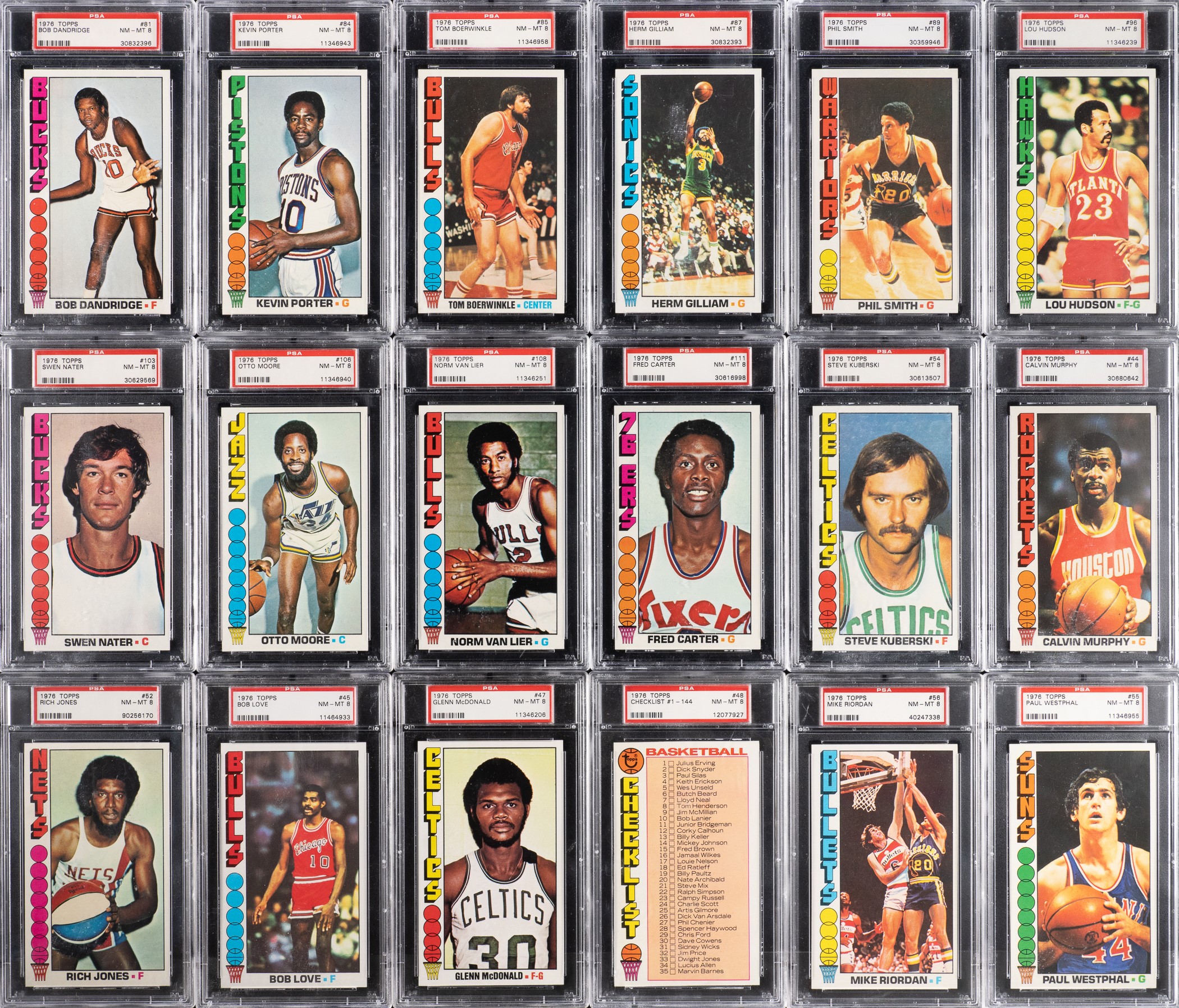1976-1977 Topps Basketball PSA-Graded Collection (42) Including Gail ...
