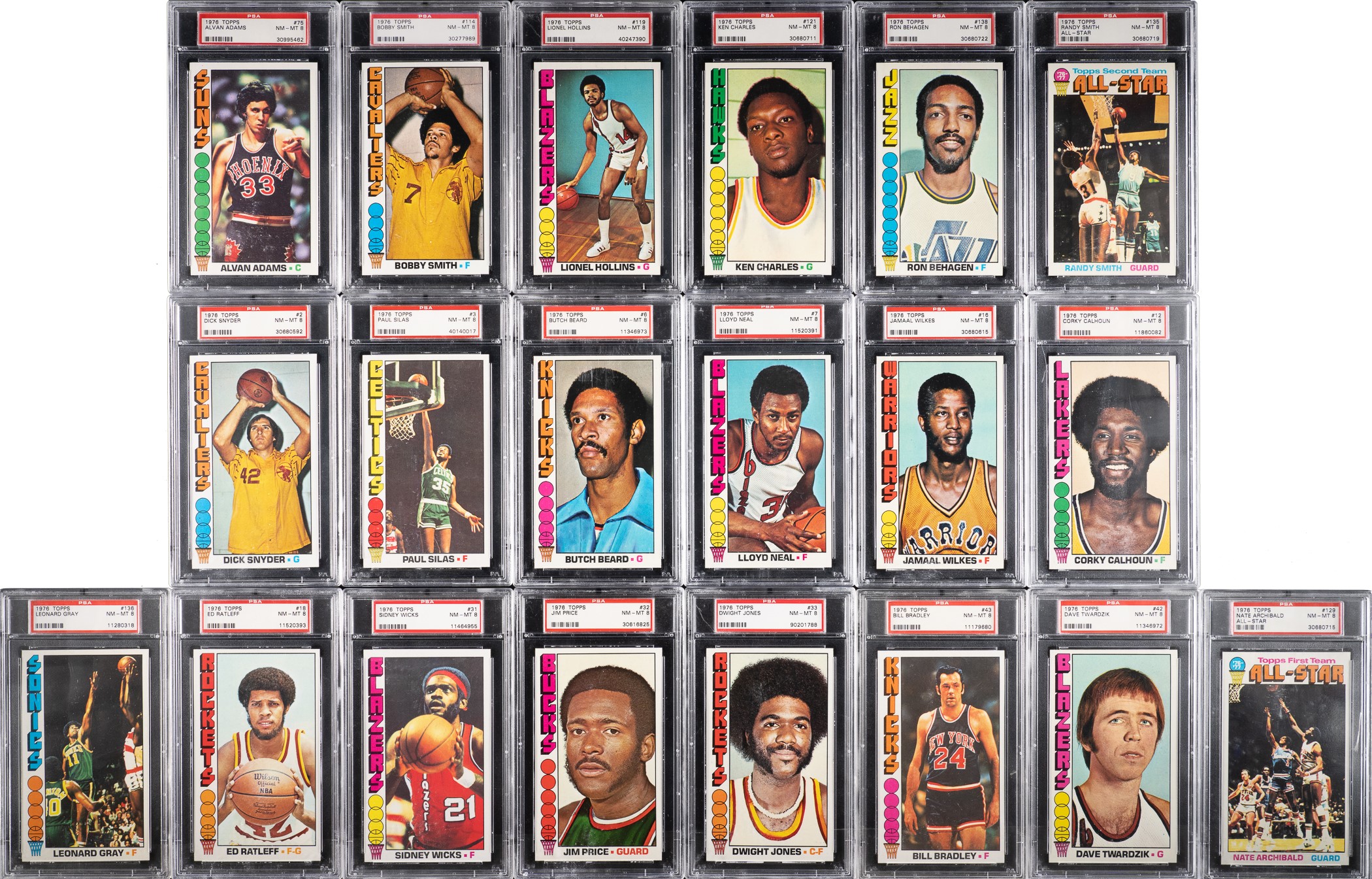 1976-1977 Topps Basketball PSA-Graded Collection (42) Including Gail ...