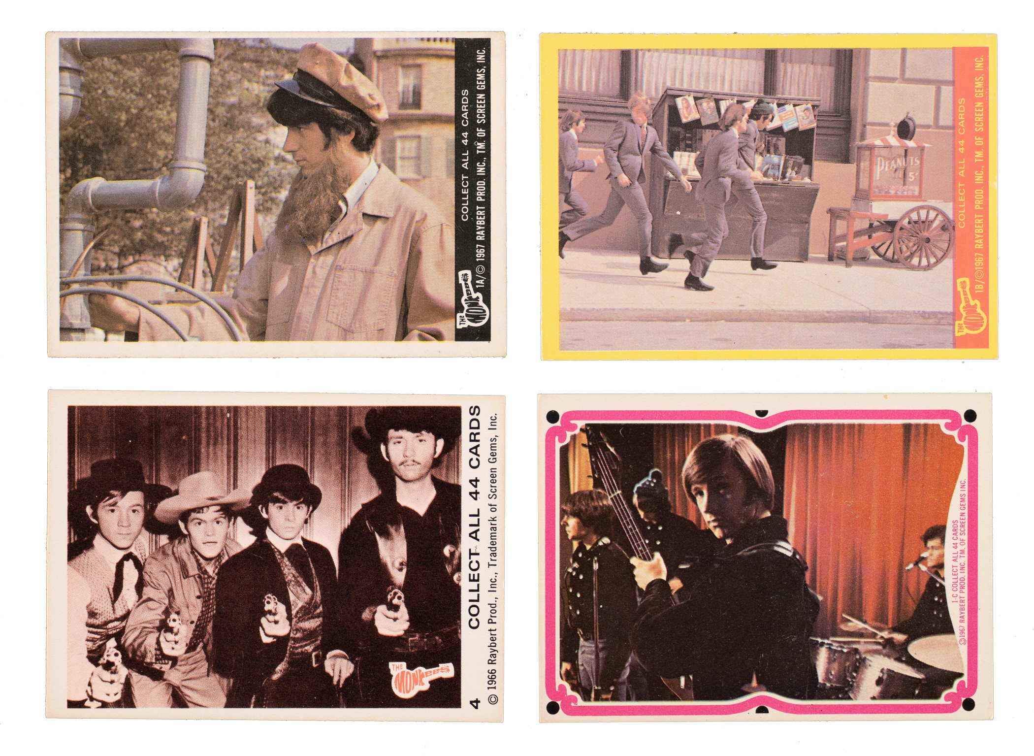 1966 and 1967 Donruss "Monkees" Complete Set Collection (4 Sets, 176 ...